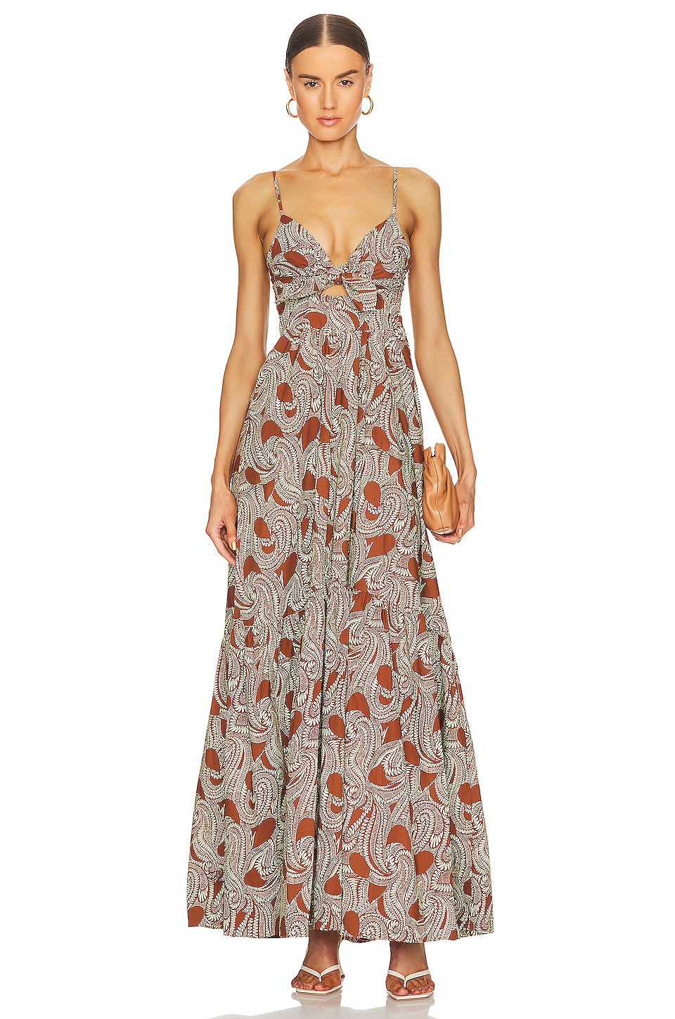 A.L.C. Laura Dress in Cognac & Green Ash | REVOLVE