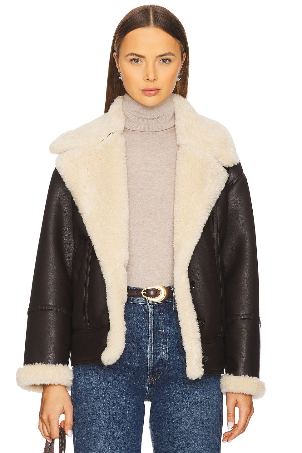 A.L.C. Aubrey Sherpa Jacket in Romeo | REVOLVE