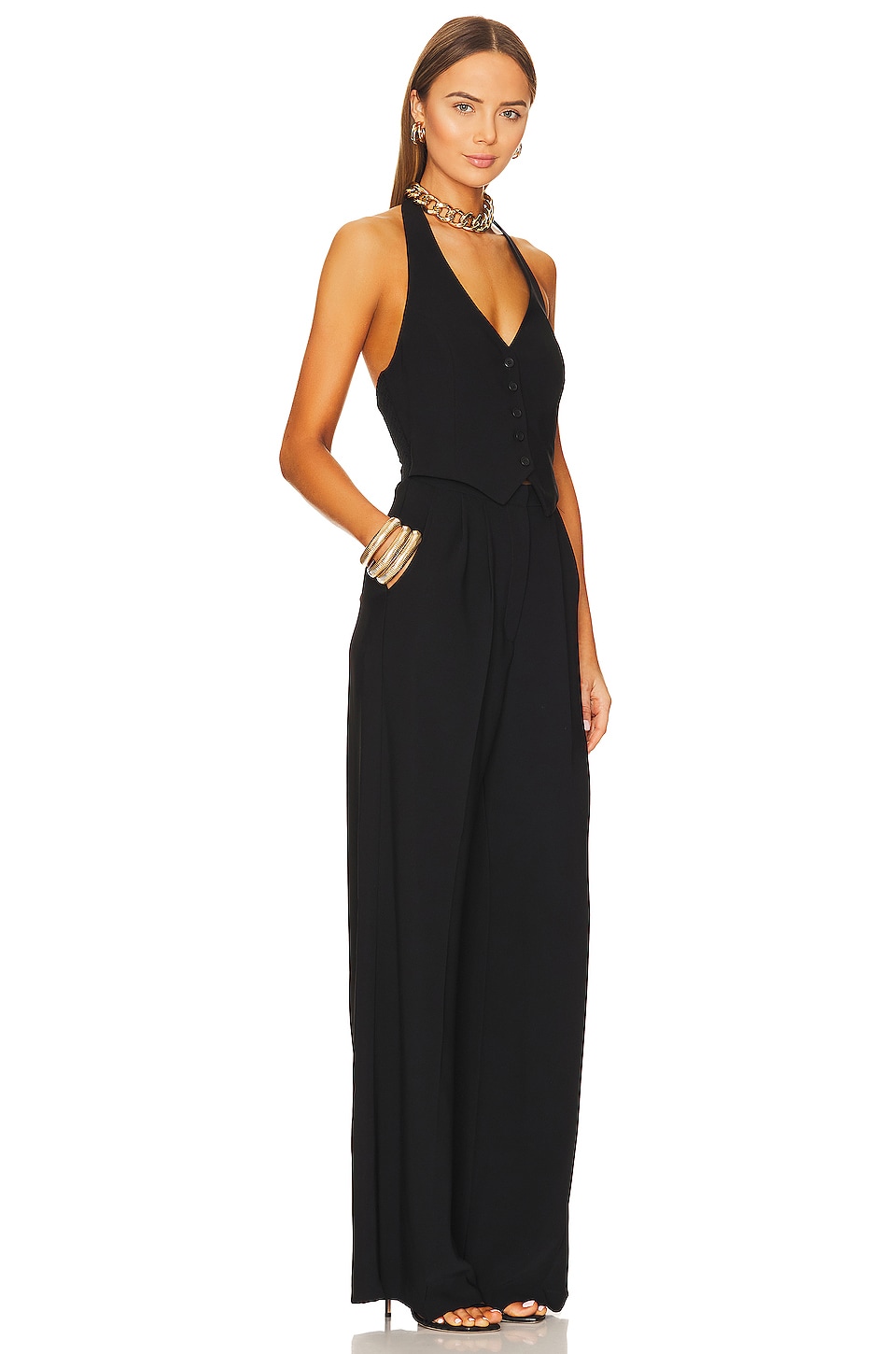 Amanda Uprichard Isadore Jumpsuit in Black | REVOLVE