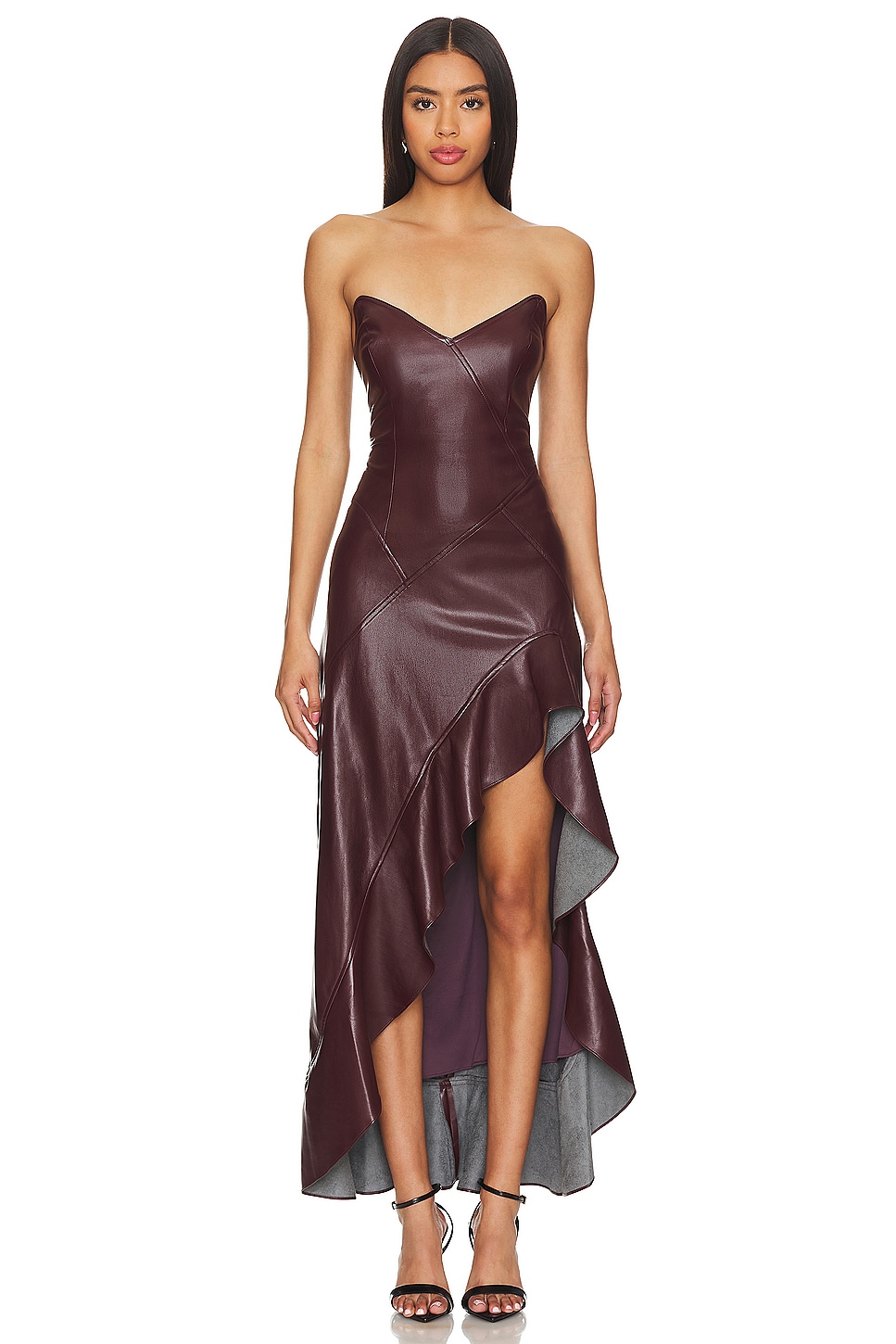 Amanda Uprichard Symone Dress in Russet | REVOLVE