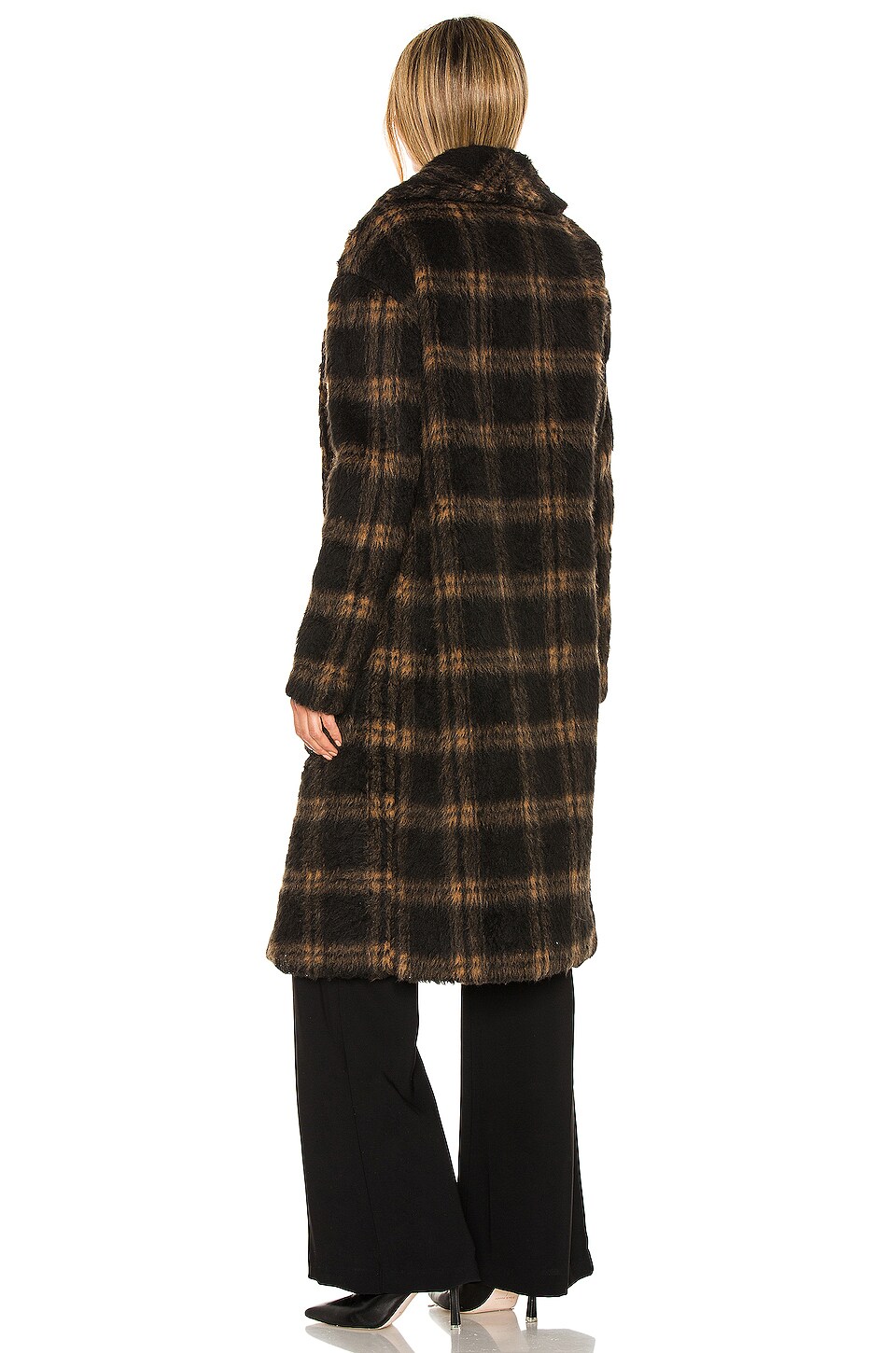 Amanda Uprichard Coat in Brown & Black | REVOLVE