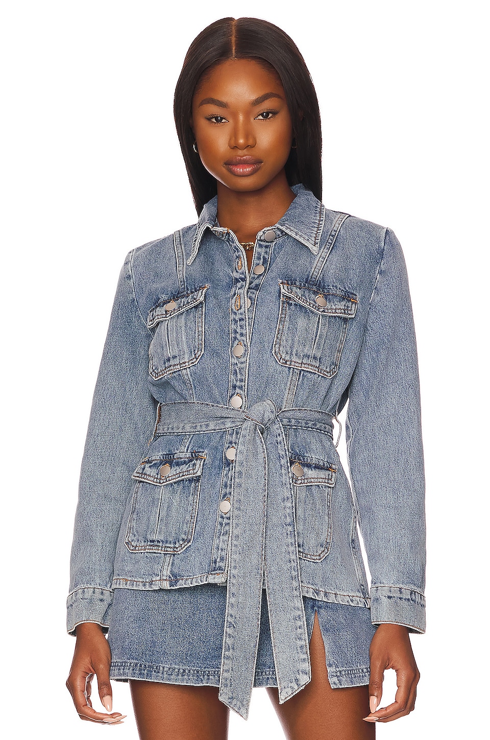 Amanda Uprichard Greyson Jacket in Caspian | REVOLVE