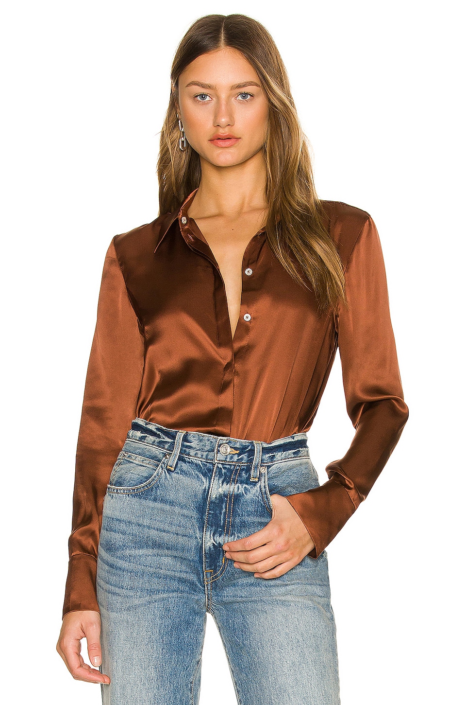 Amanda Uprichard Spenser Top in Truffle | REVOLVE