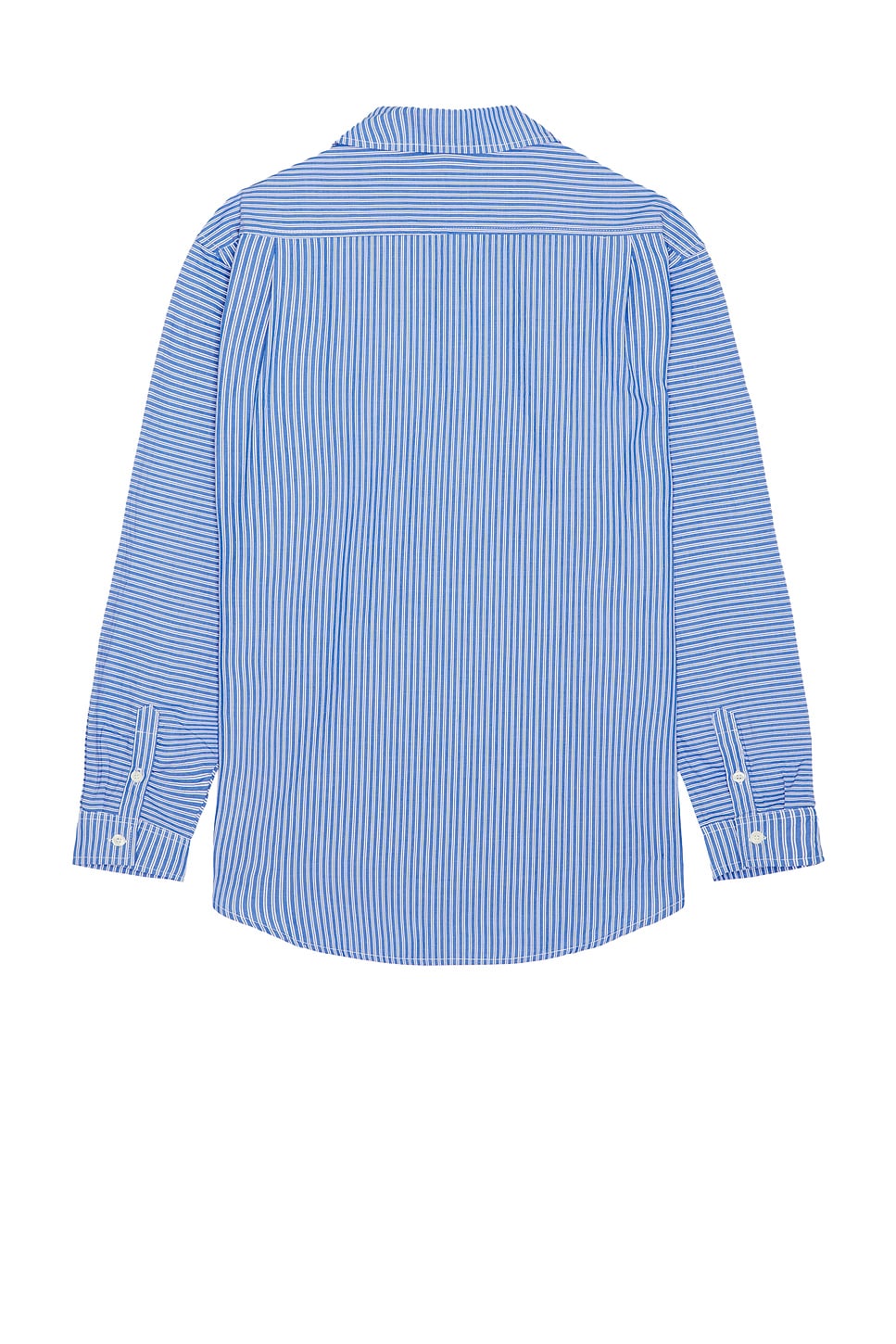 American Vintage Zatybay Long Sleeve Shirt in Rayures Aqua | REVOLVE