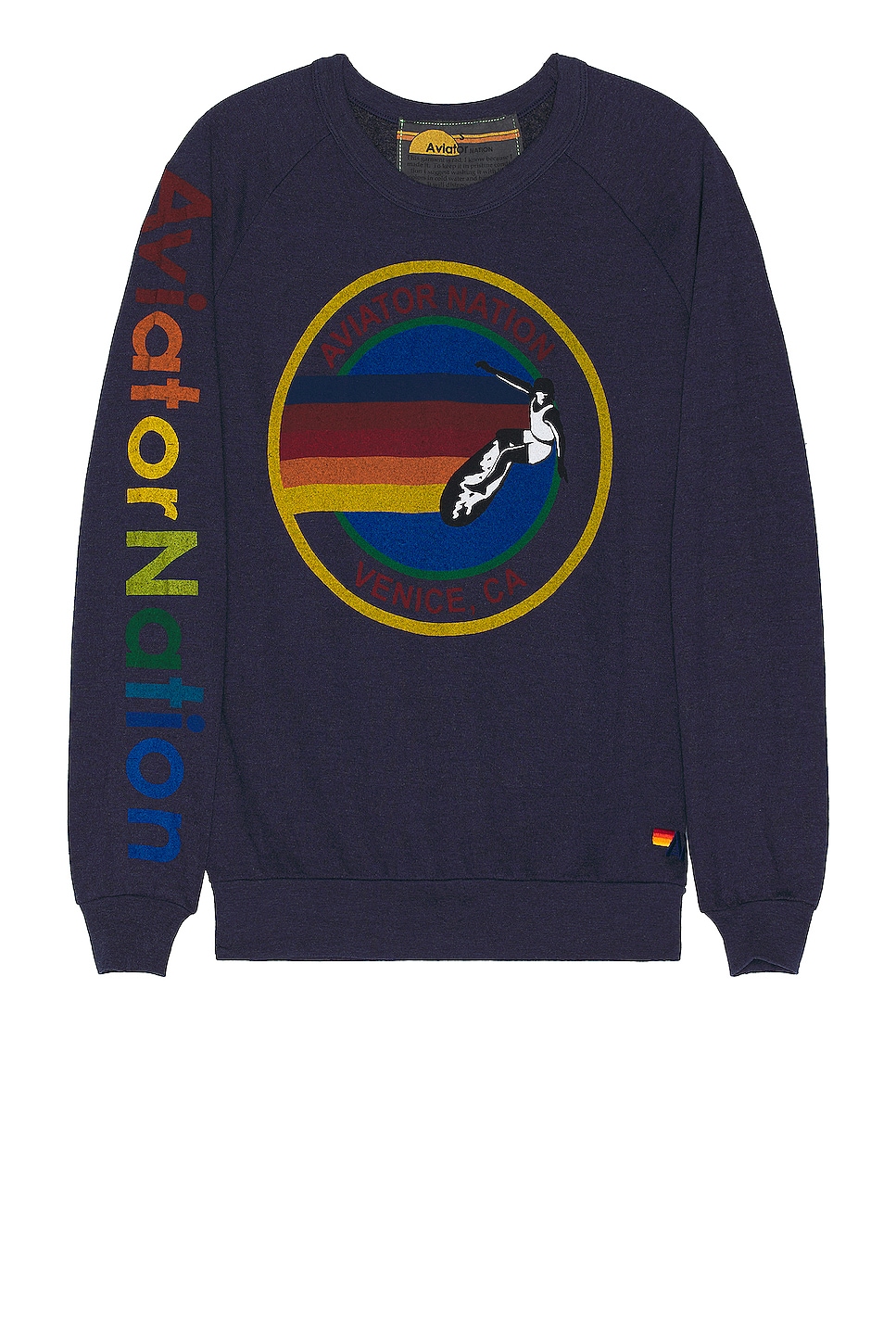 Aviator Nation Crew Sweatshirt in Navy | REVOLVE