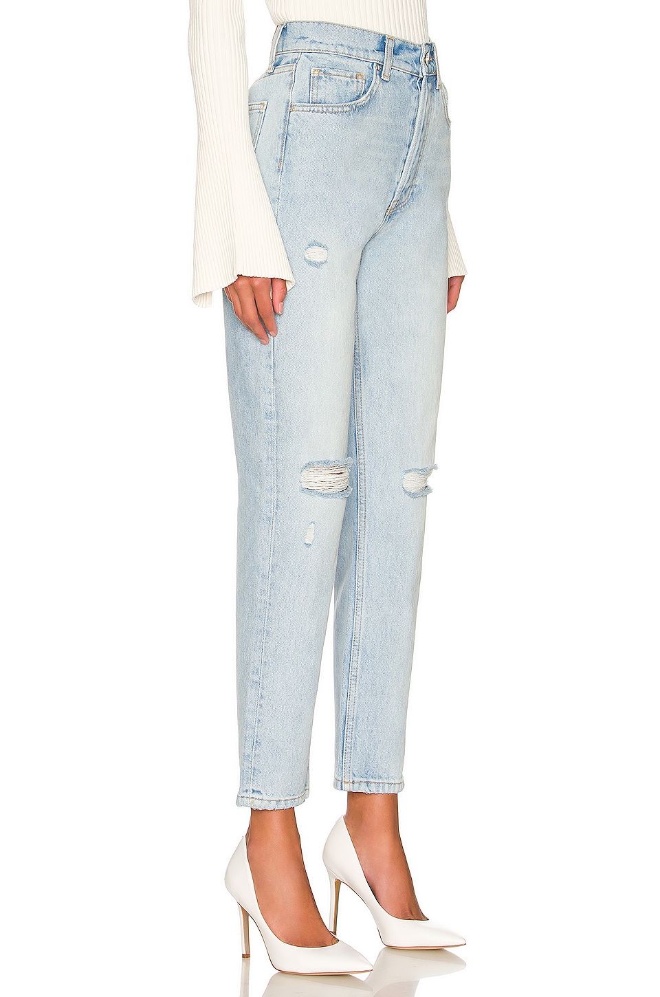 ANINE BING Sonya Jean in Destructed Classic Blue | REVOLVE