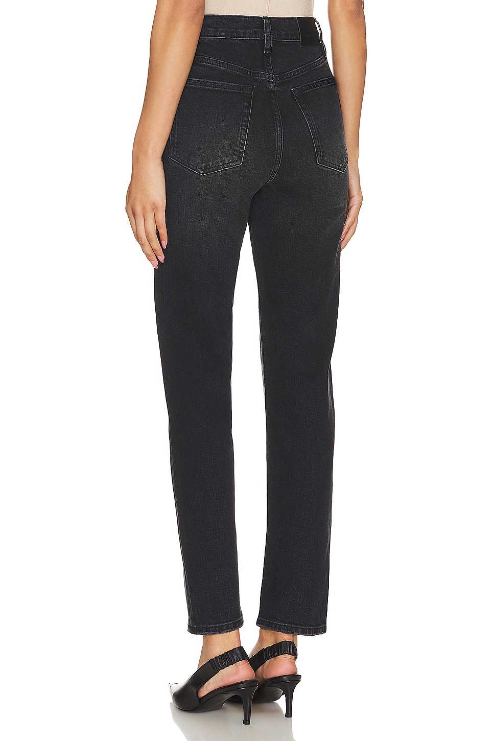 ANINE BING Bry Straight Leg Jeans in Raven Black | REVOLVE