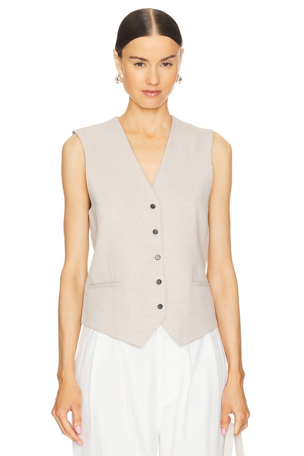 ANINE BING Lena Vest in Sand | REVOLVE