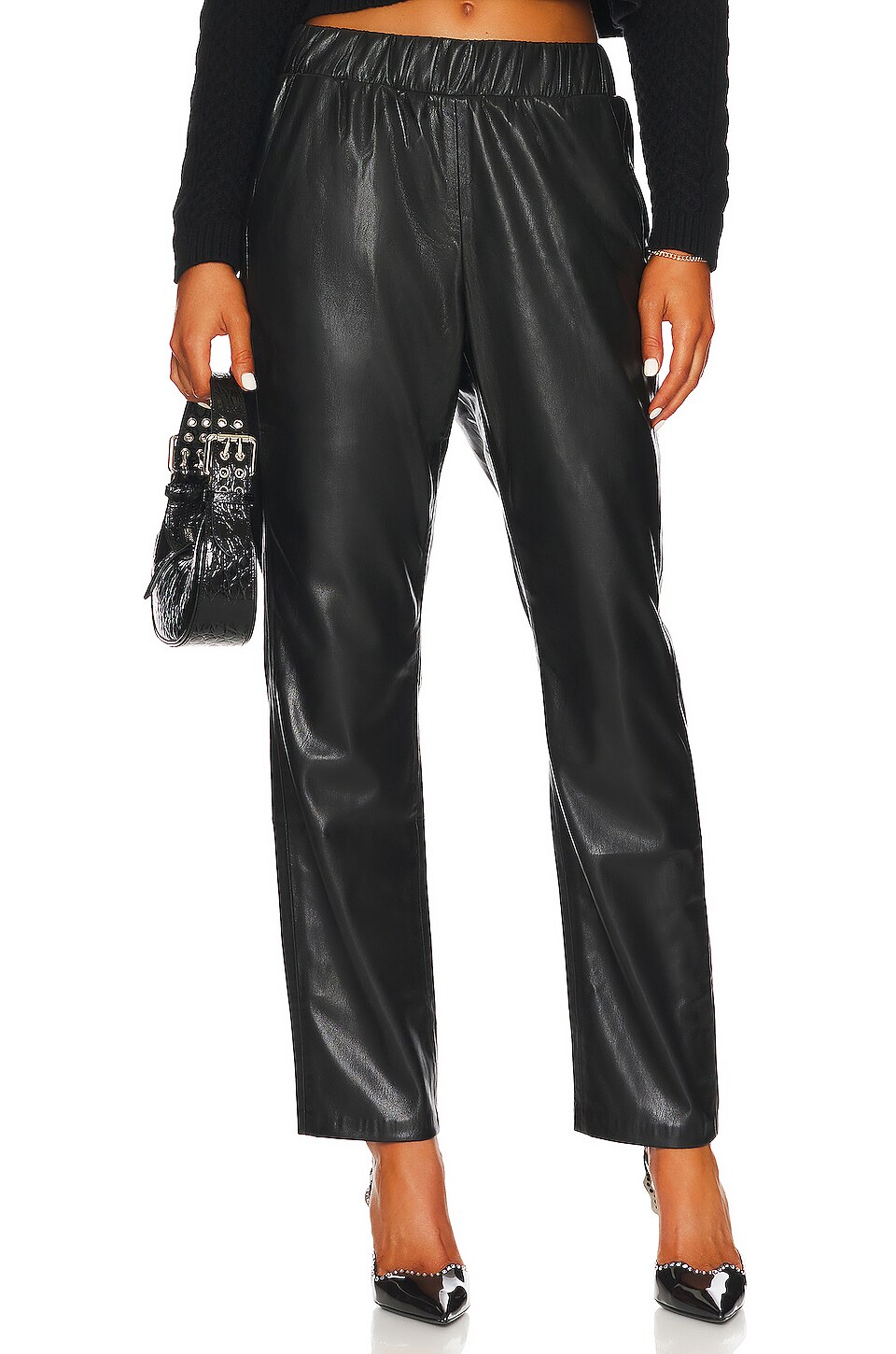 ANINE BING Colton Track Pant in Black | REVOLVE