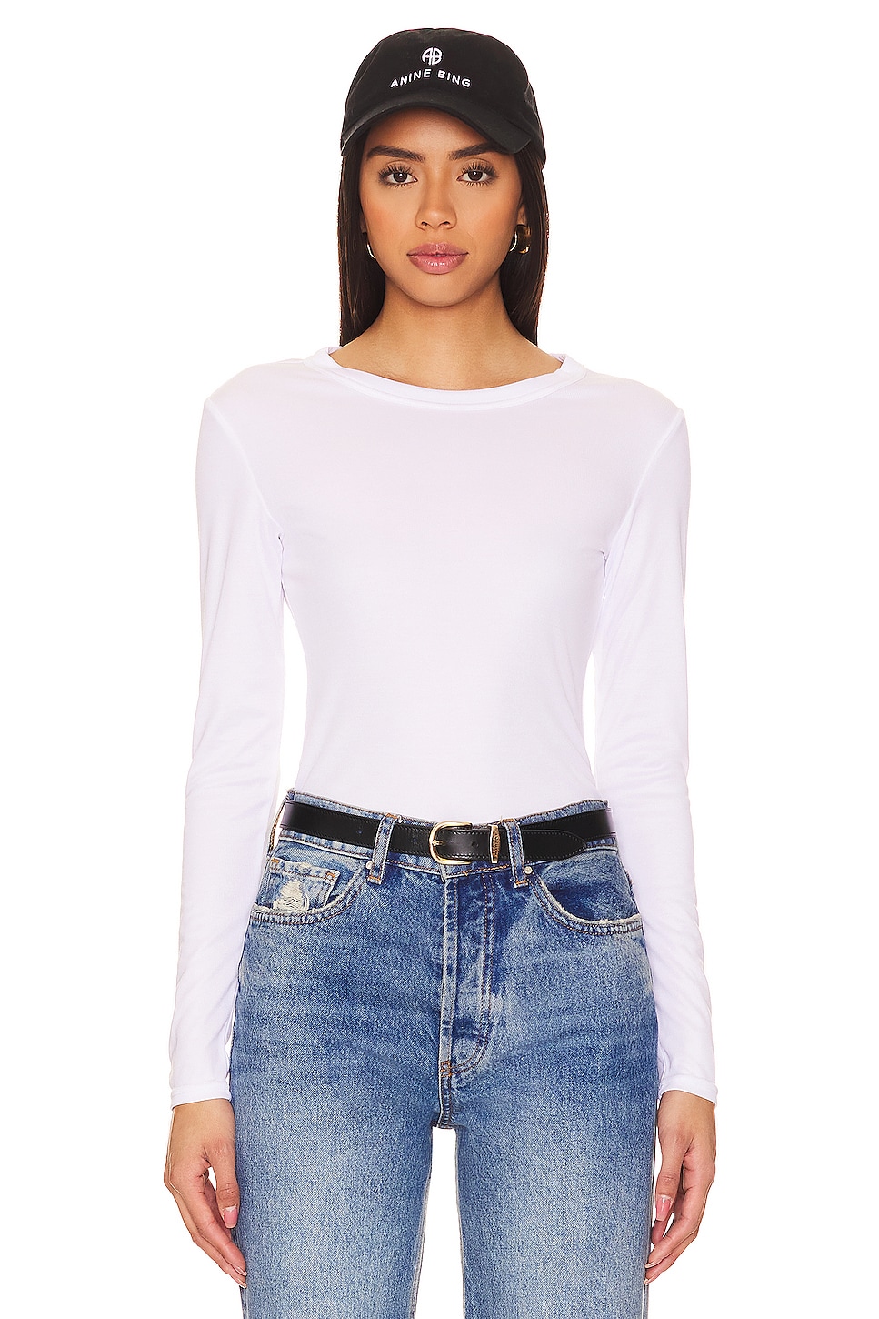 ANINE BING Jane Top in White | REVOLVE