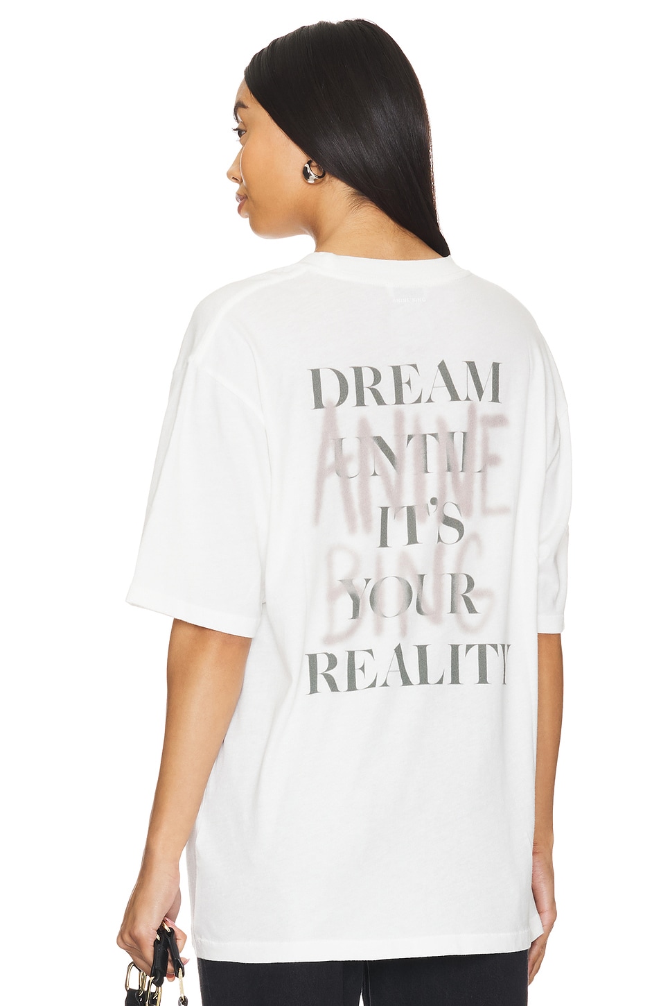 ANINE BING Cason Graffiti Tee in Ivory | REVOLVE
