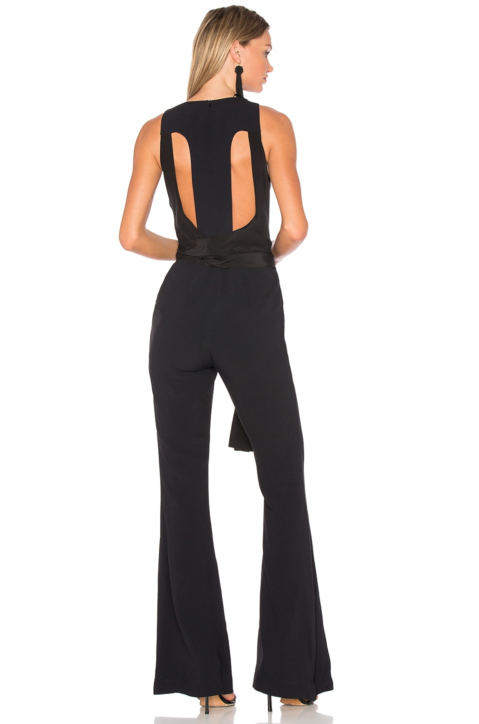 ANIMALE Flare Jumpsuit in Black | REVOLVE