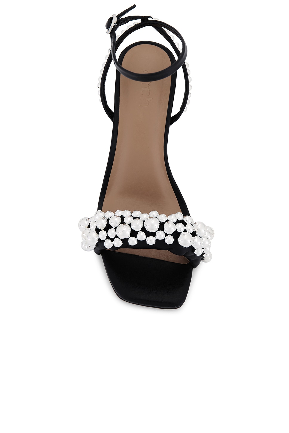 Arch NYC The Ballies Puff Sling Heel in Black & Silver | REVOLVE