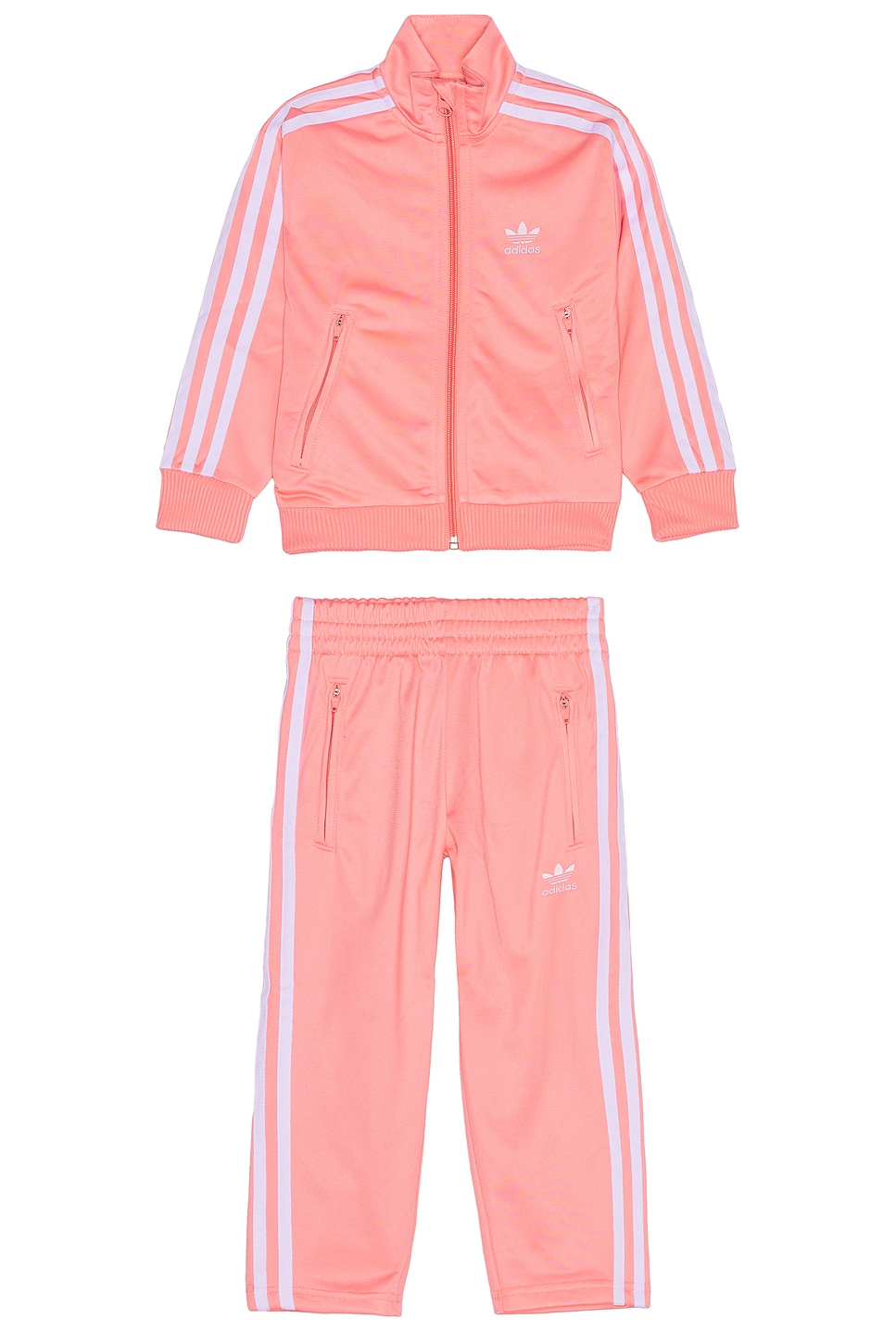 adidas Originals Kids Firebird Tracksuit in Semi Pink Spark | REVOLVE