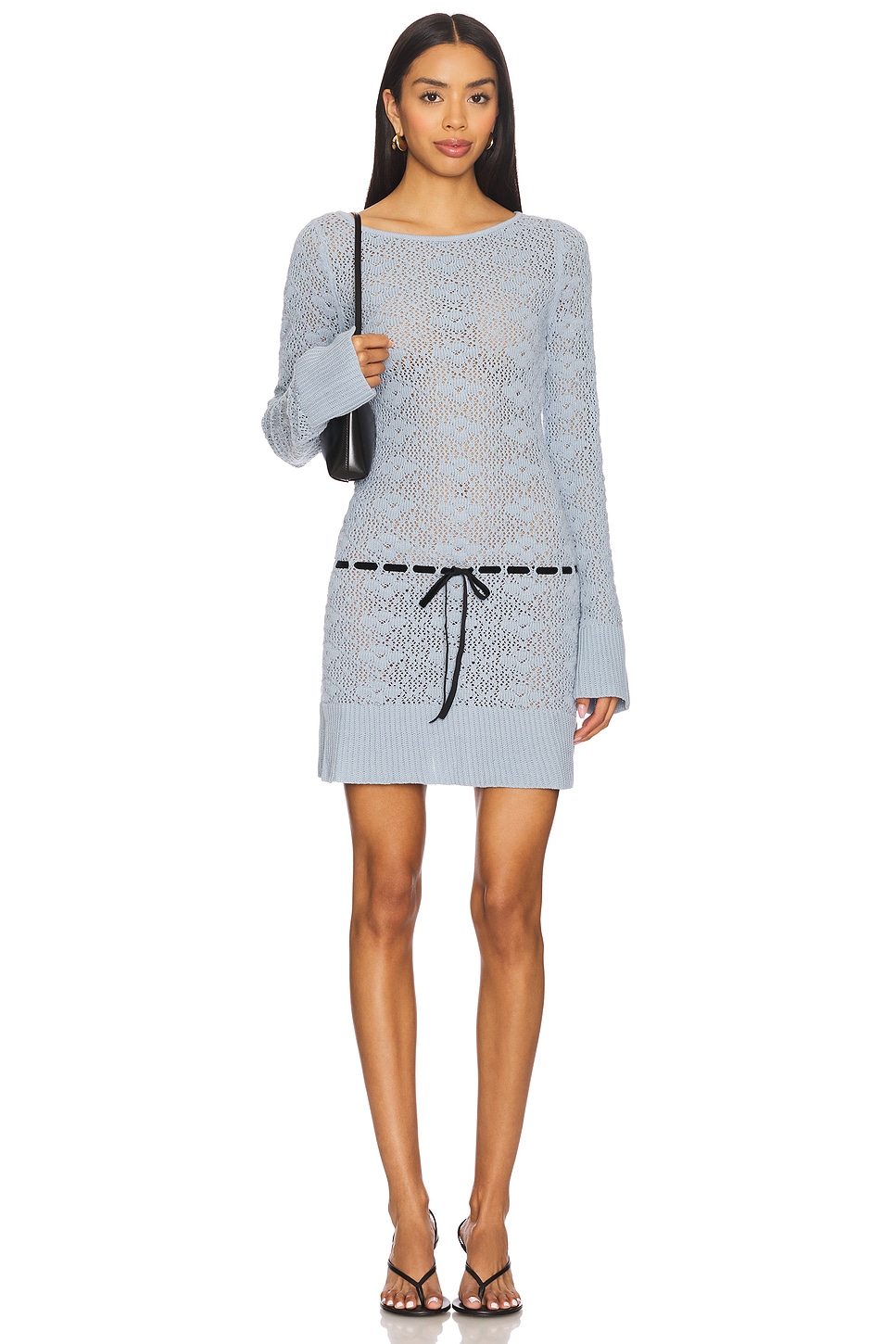 ASTA RESORT x REVOLVE Vivienne Long Sleeve Mini Dress in Blue | REVOLVE