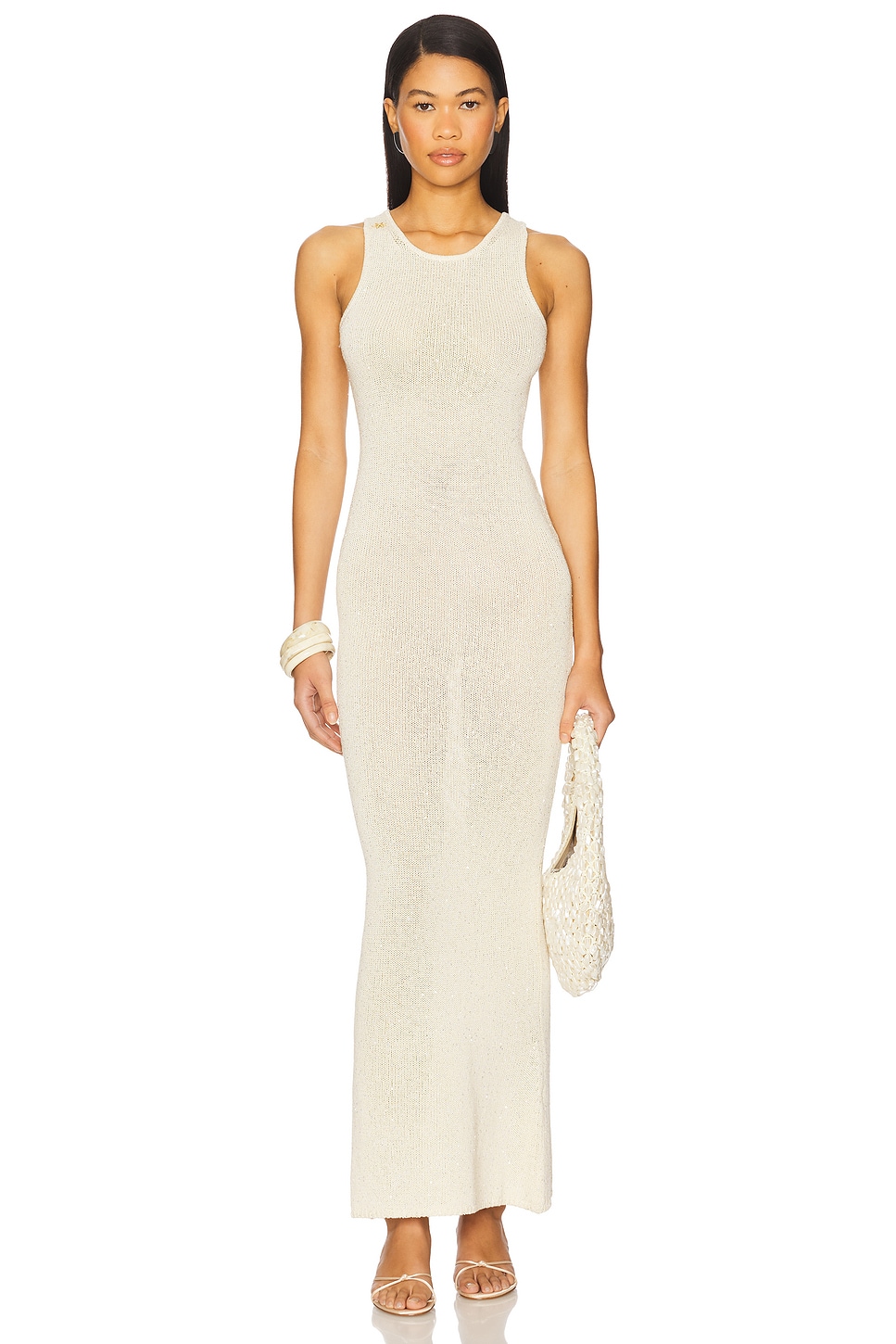 ASTA RESORT Natalia Dress in Ivory Sequin | REVOLVE