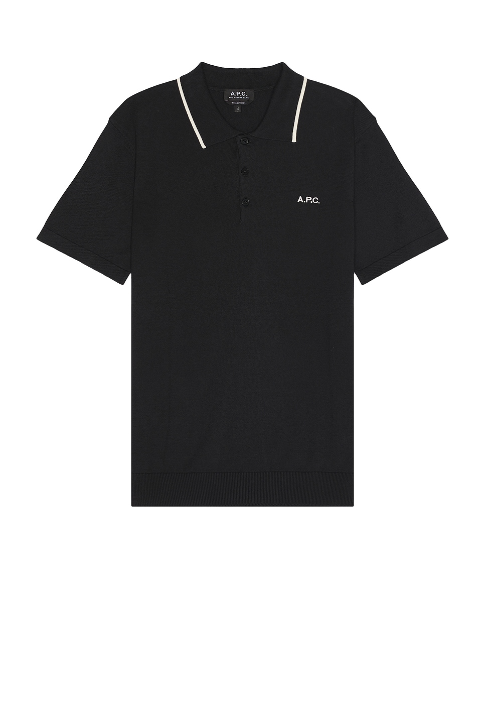 A.P.C. Polo Fynn in Faux Black | REVOLVE