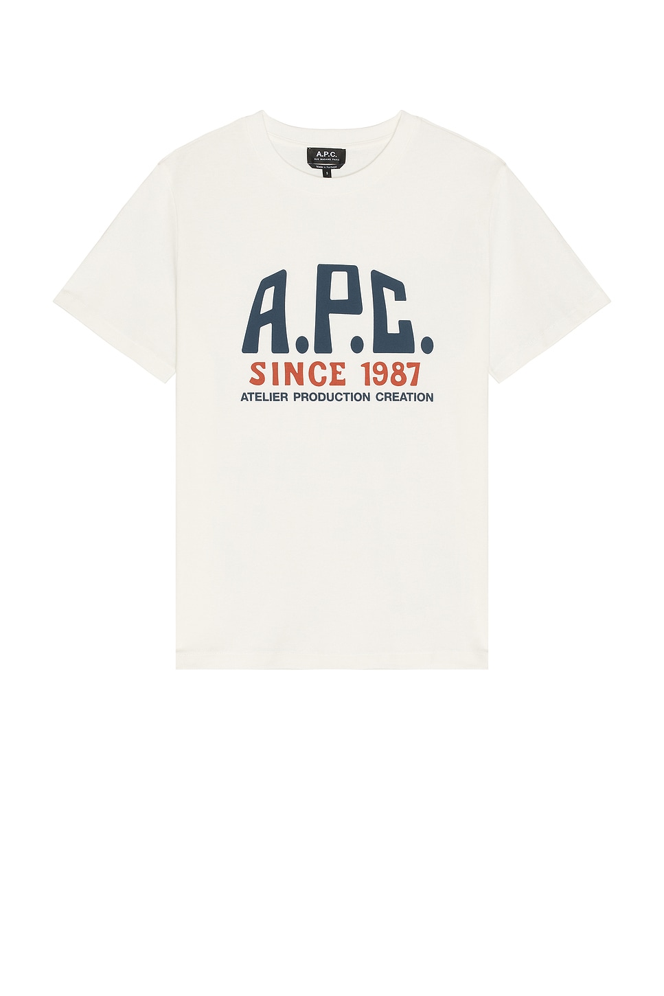 A.P.C. Print Label T-Shirt in White | REVOLVE