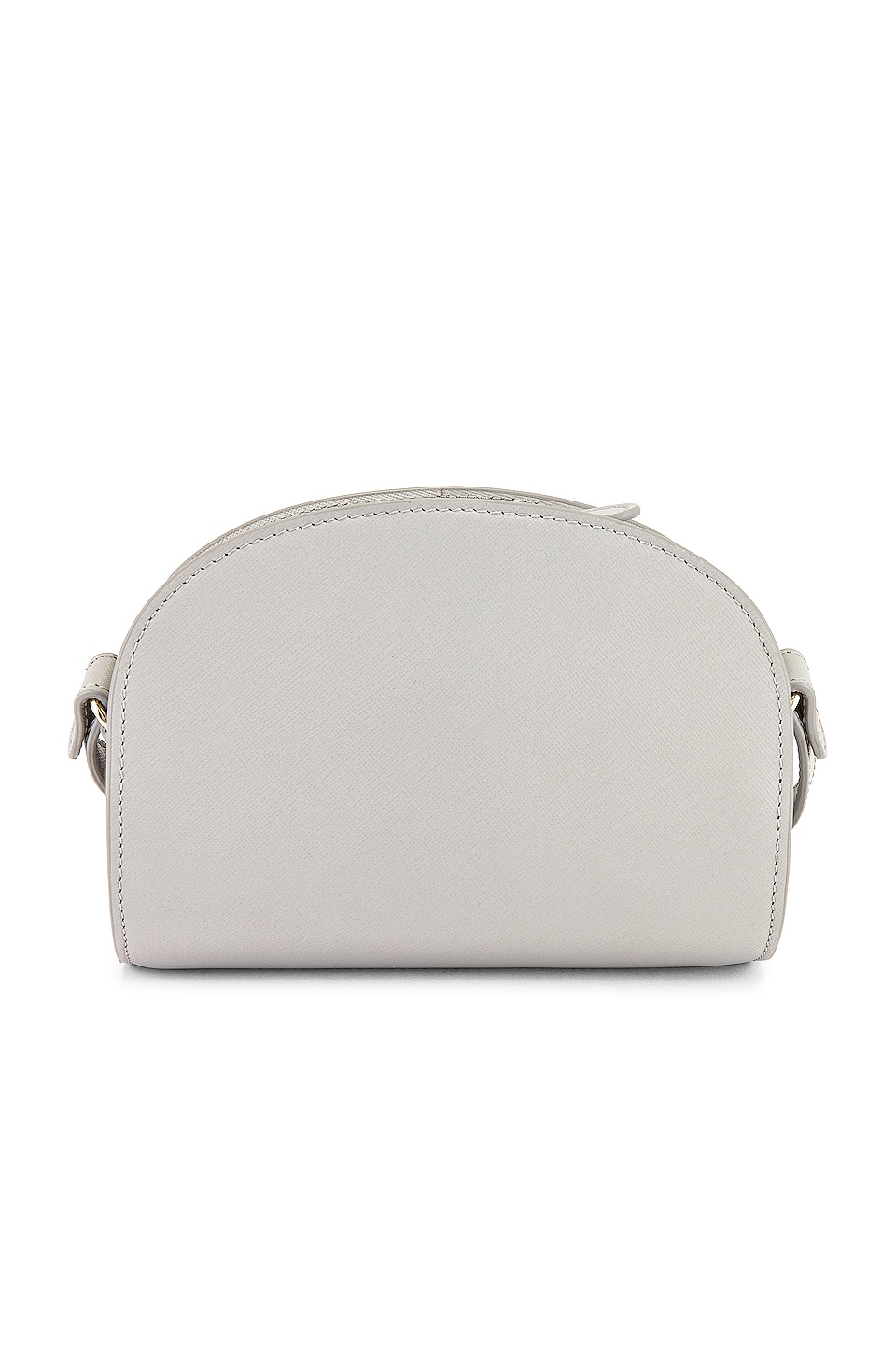 A.P.C. Sac Demi Lune Mini Crossbody Bag in Gris Clair | REVOLVE
