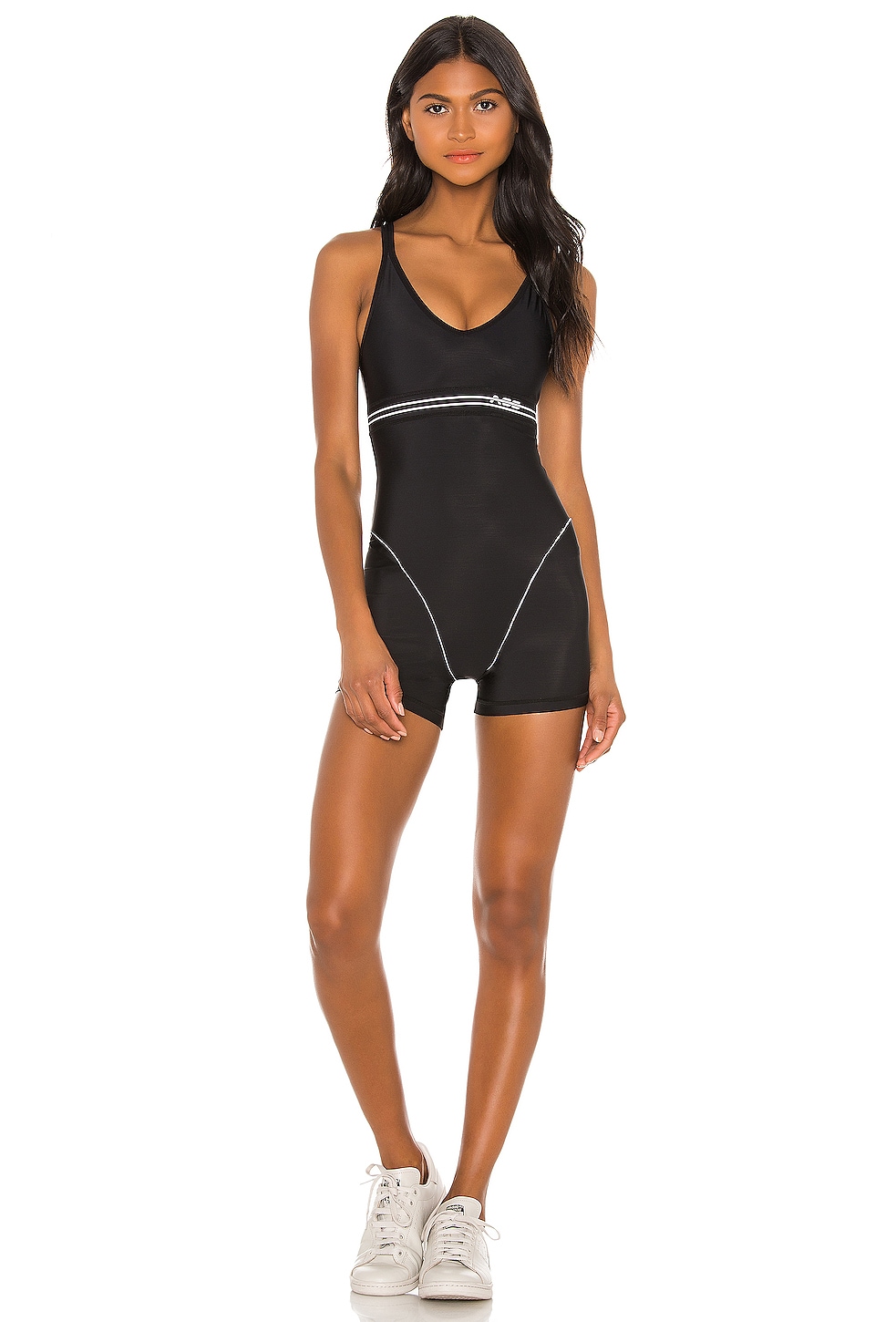 Adam Selman Sport Sport Romper in Black | REVOLVE