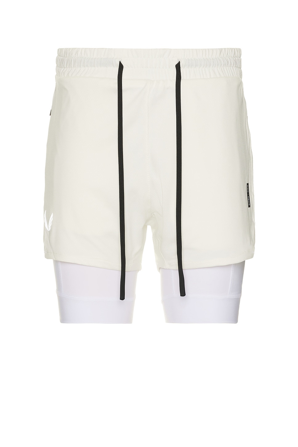 ASRV Aerosilver 5" Liner Short in Ivory Cream & White | REVOLVE