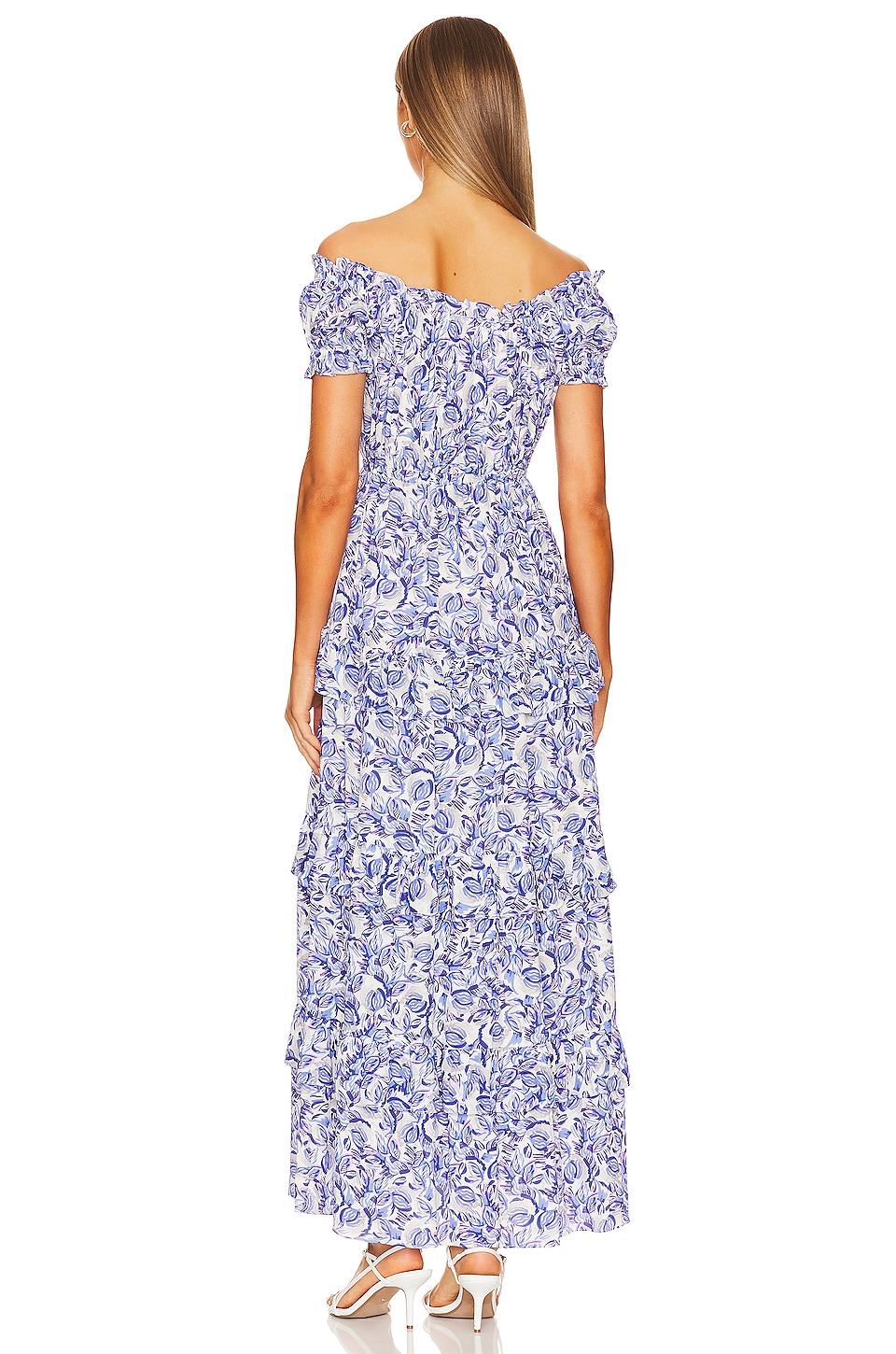 ASTR the Label Viona Dress in Blue & White Multi | REVOLVE