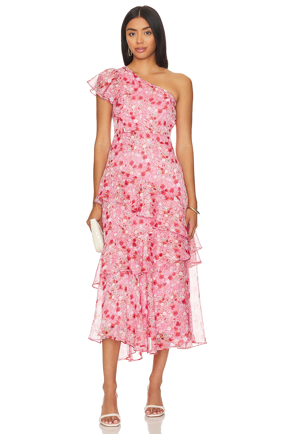 ASTR the Label Victoriana Dress in Pink & Red Floral | REVOLVE