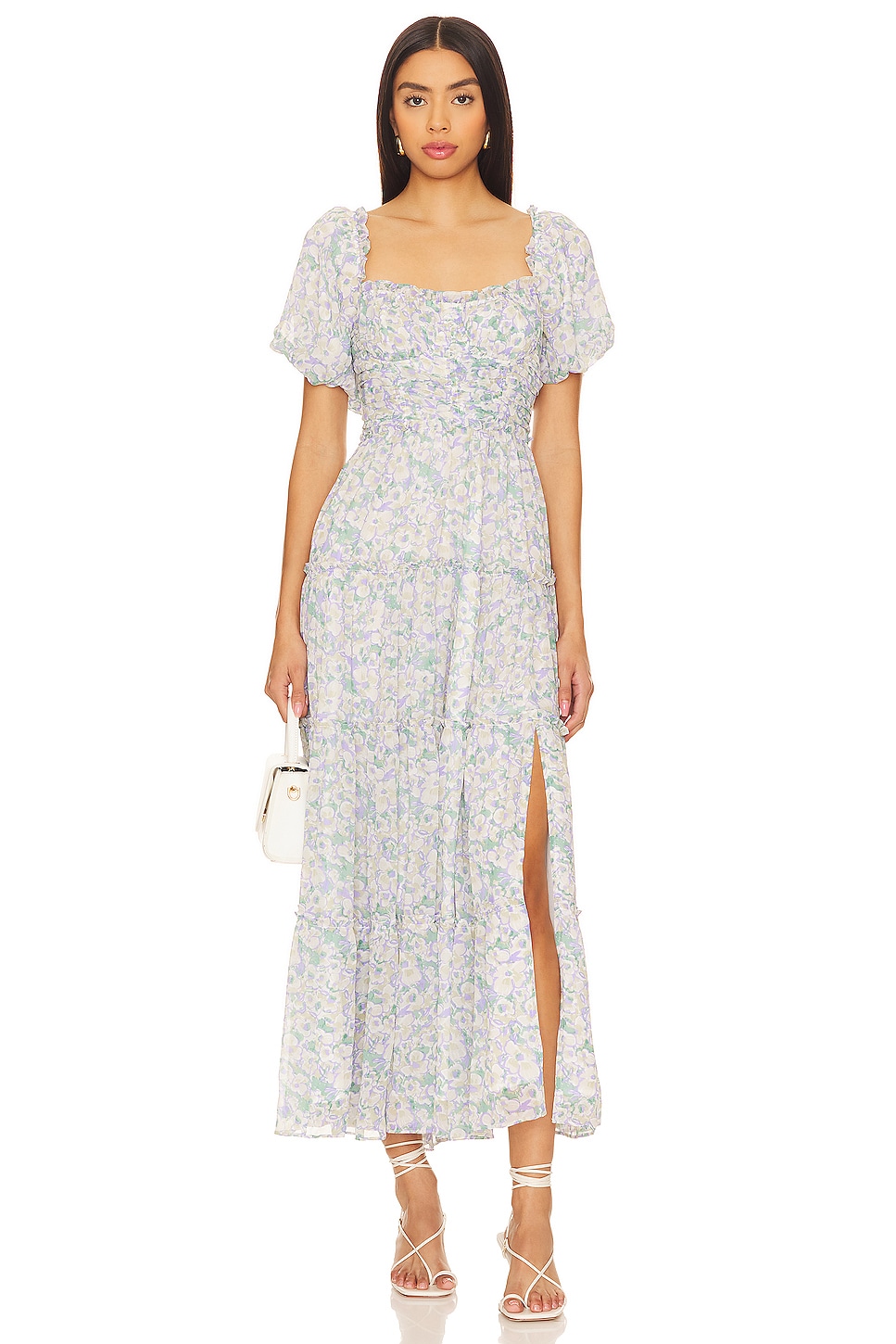 ASTR the Label Prina Dress in Blue Green Floral | REVOLVE