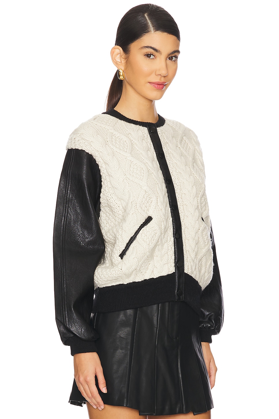 ASTR the Label Fionn Jacket in Black Cream | REVOLVE