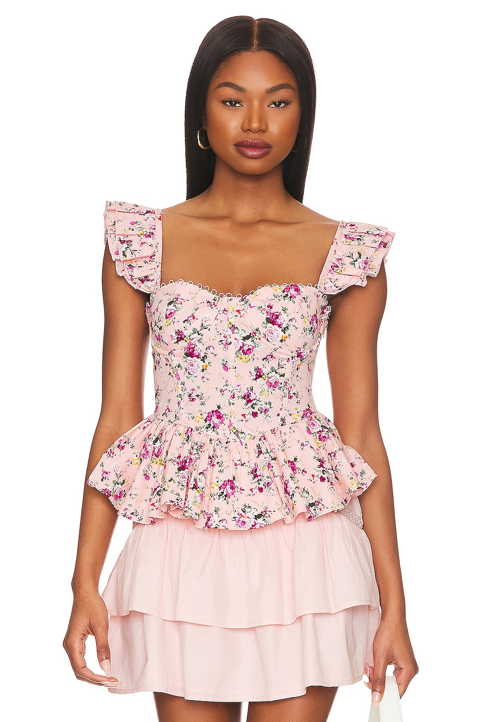 ASTR the Label Baylin Top in Pink Floral | REVOLVE