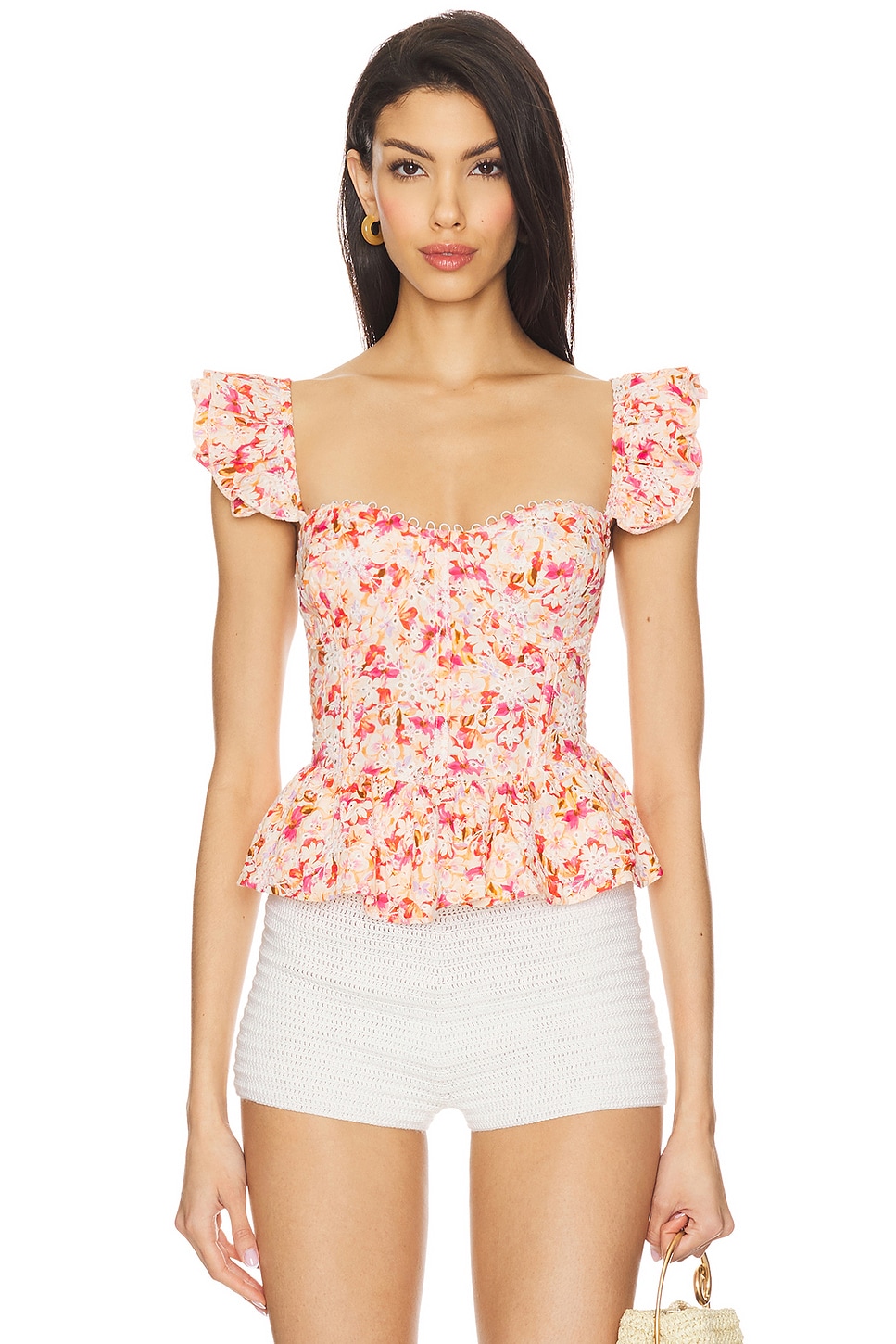 ASTR the Label Baylin Top in Pink Multi Floral | REVOLVE