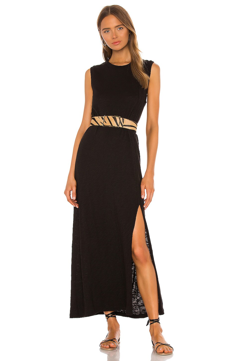 ATM Anthony Thomas Melillo Slub Jersey Muscle Tank Dress in Black | REVOLVE