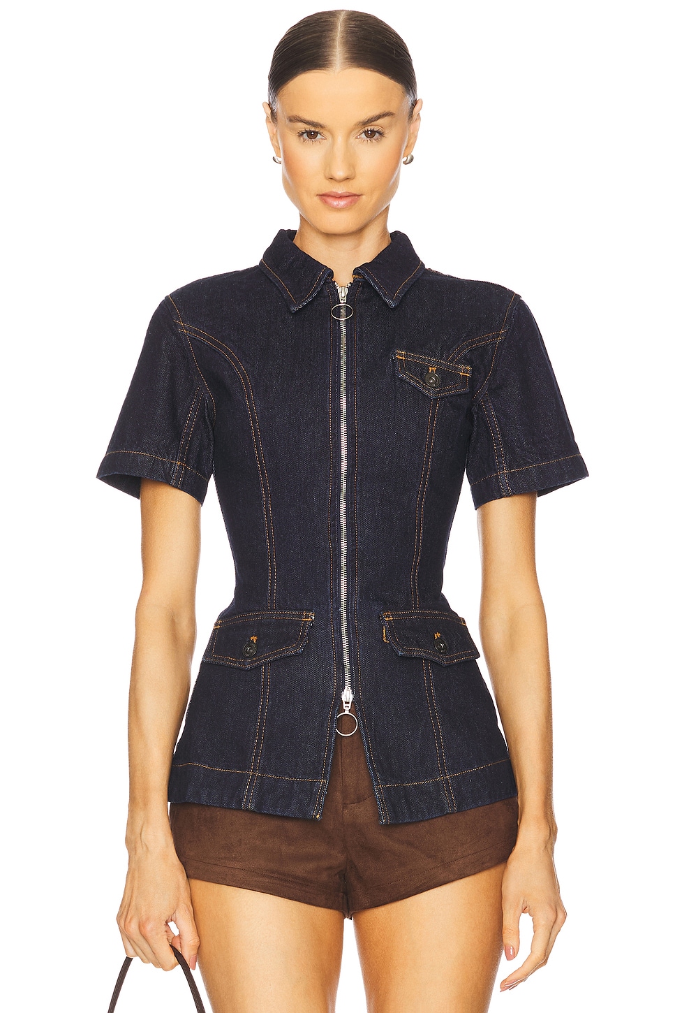 Anna Quan Brooke Top in Dark Indigo | REVOLVE
