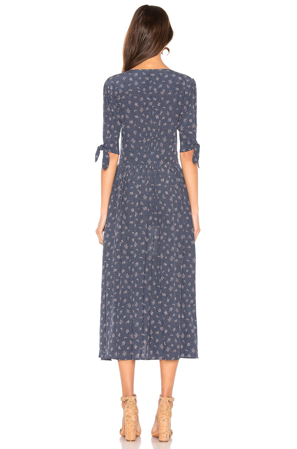 AUGUSTE X REVOLVE Jasmine Tie Sleeve Dress in Navy | REVOLVE