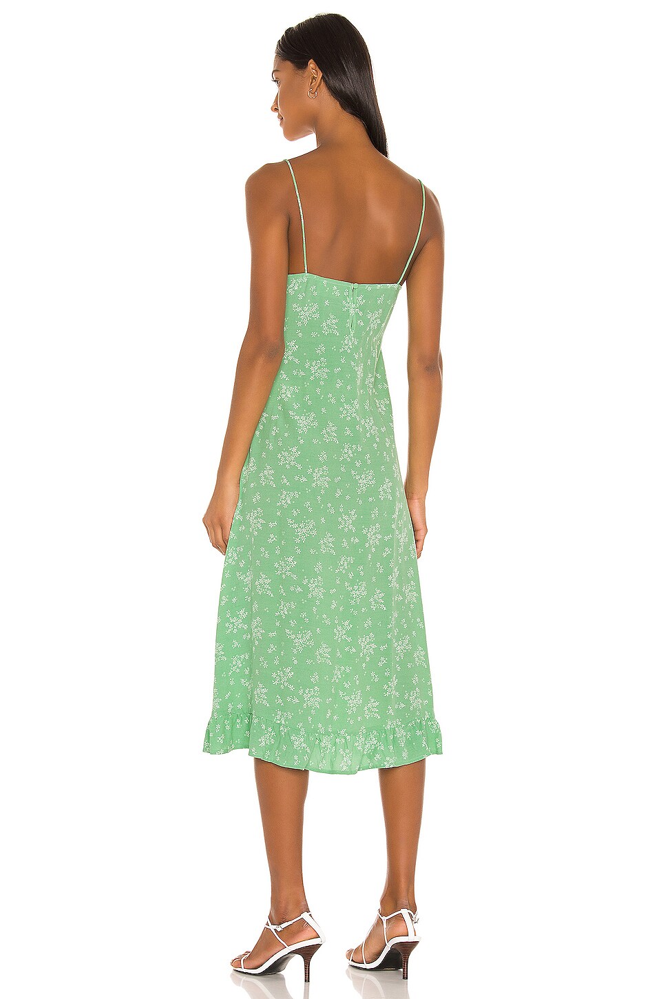AUGUSTE X REVOLVE Maeve Davis Midi Dress in Vibrant Green | REVOLVE