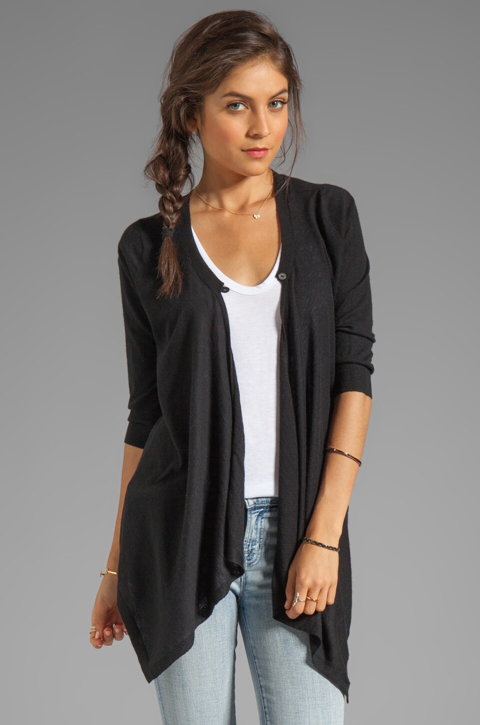 Autumn Cashmere Tissue Weight Cashmere Convertible Drape Crew Sweater ...