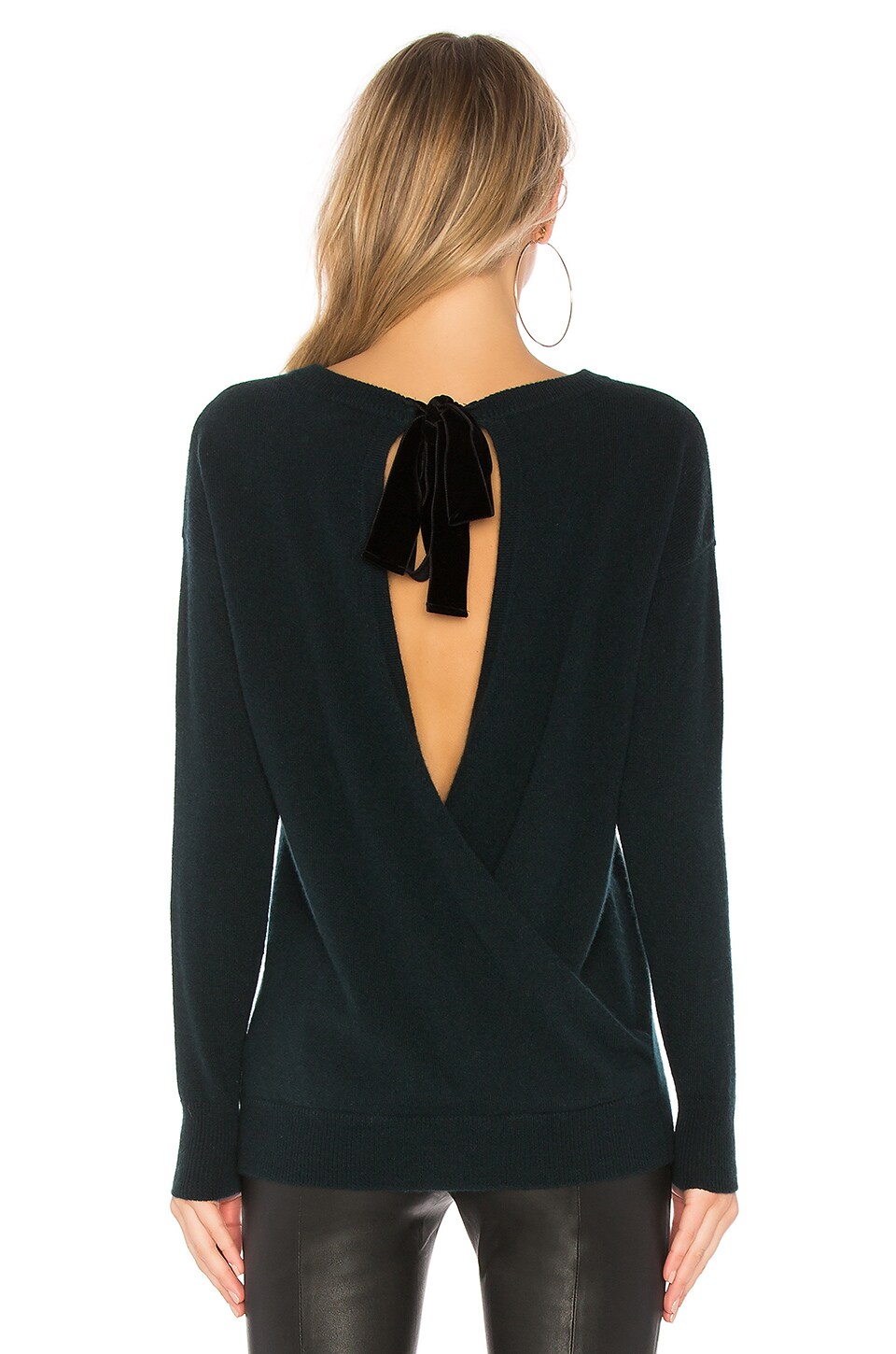 Autumn Cashmere Crossover Back Sweater in Juniper | REVOLVE