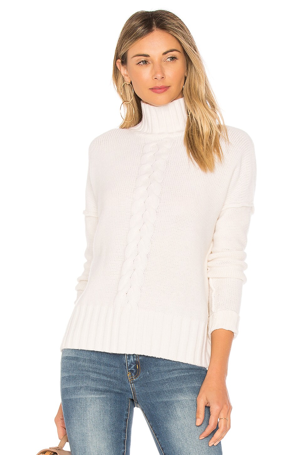 Autumn Cashmere x REVOLVE Mock Neck Sweater in Chalk | REVOLVE