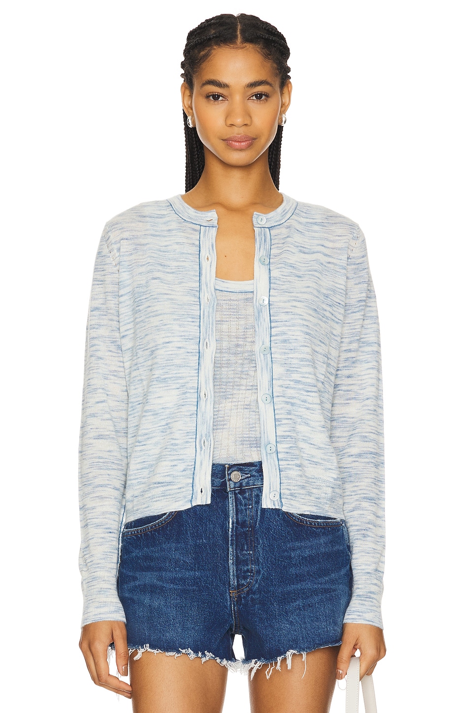 Autumn Cashmere Space Dyed Cardigan in Cielo | REVOLVE