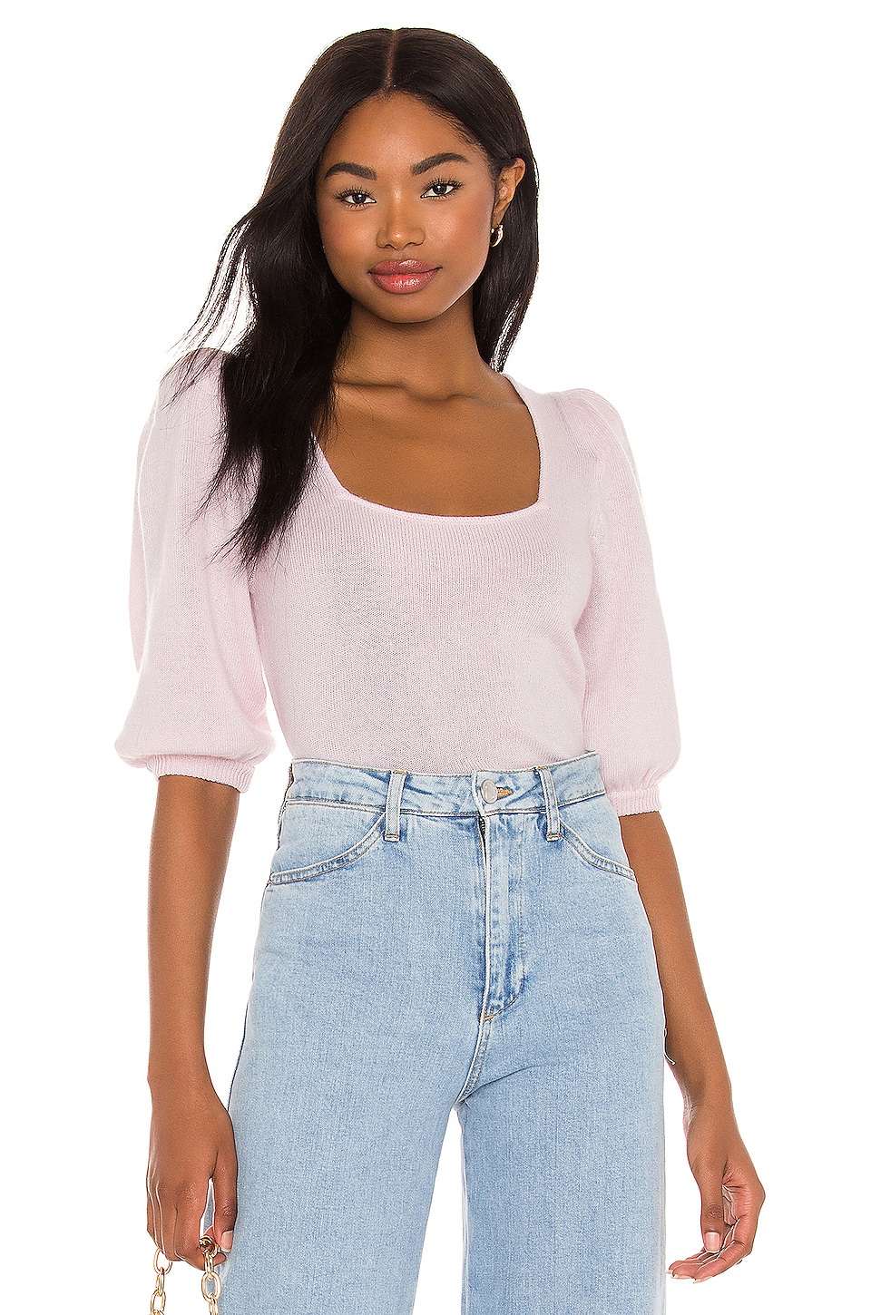 Autumn Cashmere Square Neck Puff Sleeve Top in Fairy Dust | REVOLVE