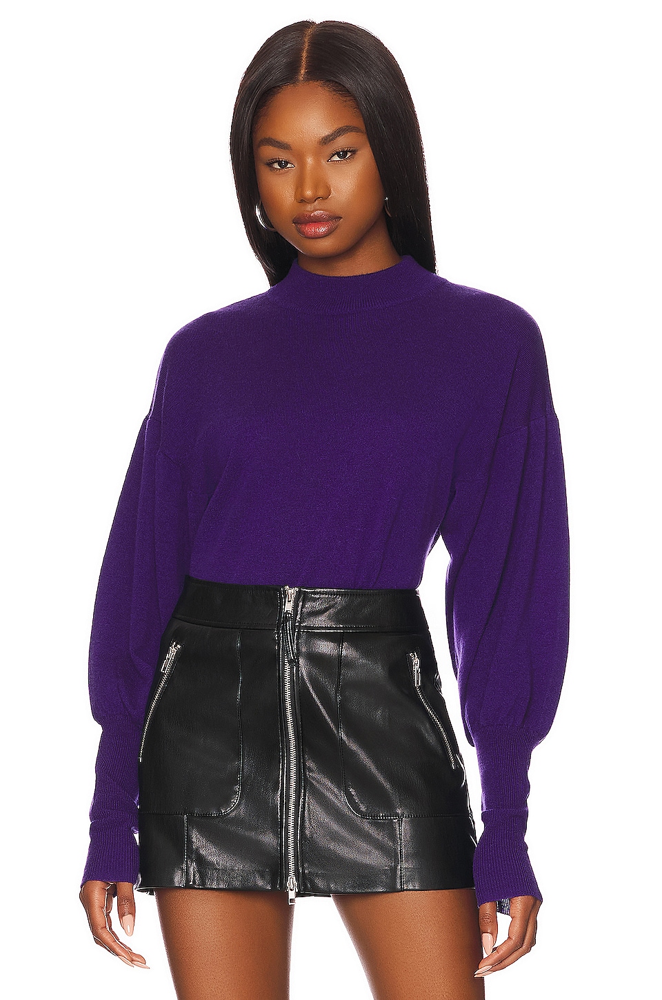 Autumn Cashmere Juliette Sleeve Top in Acai | REVOLVE