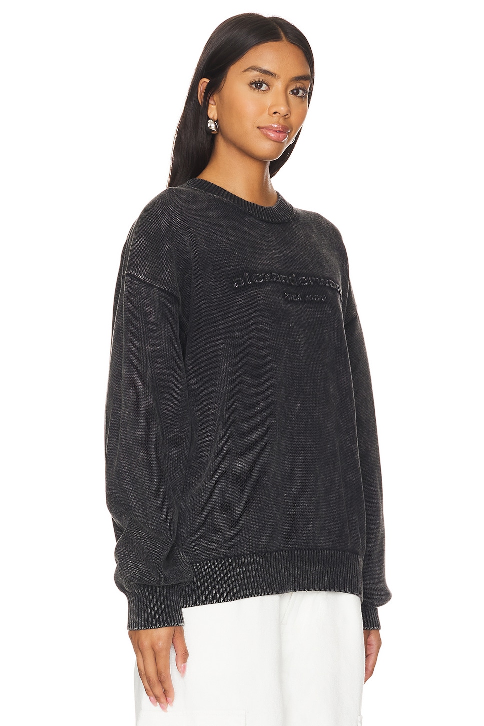 Alexander Wang Oversized Long Sleeve Pullover W Emboss Alexander Wang ...