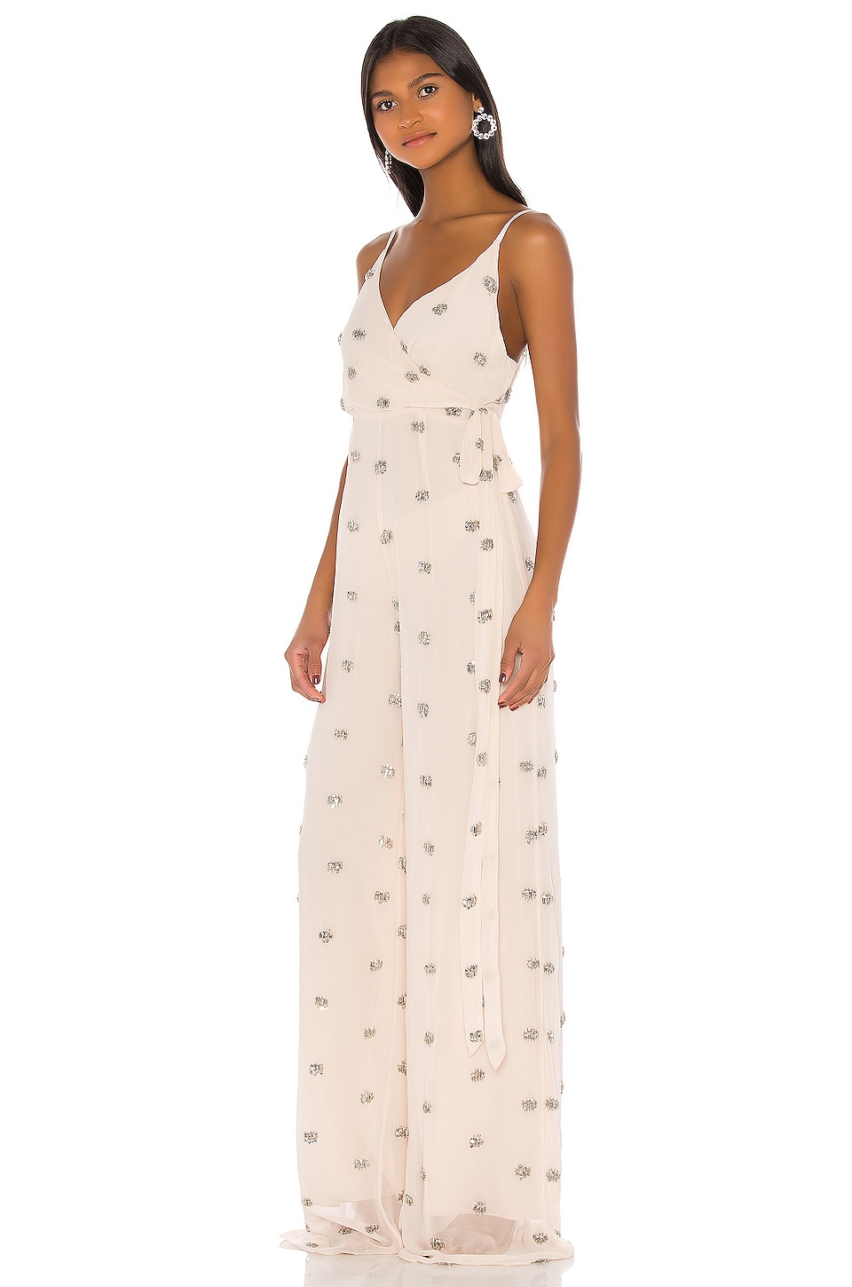 Alexis Cosmina Jumpsuit in Embellished Blush | REVOLVE