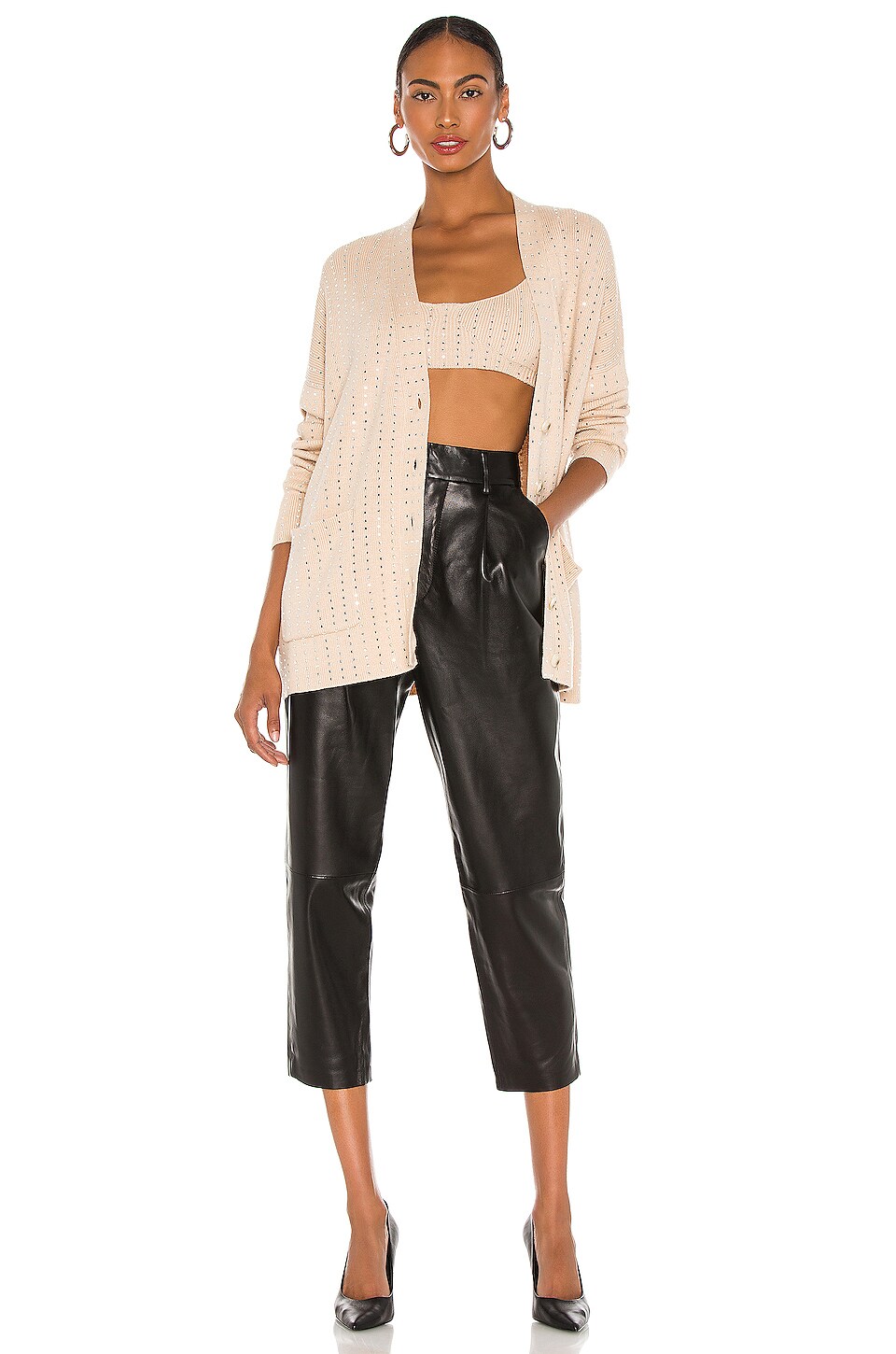 Aya Muse Embellished Bralette in Sand | REVOLVE