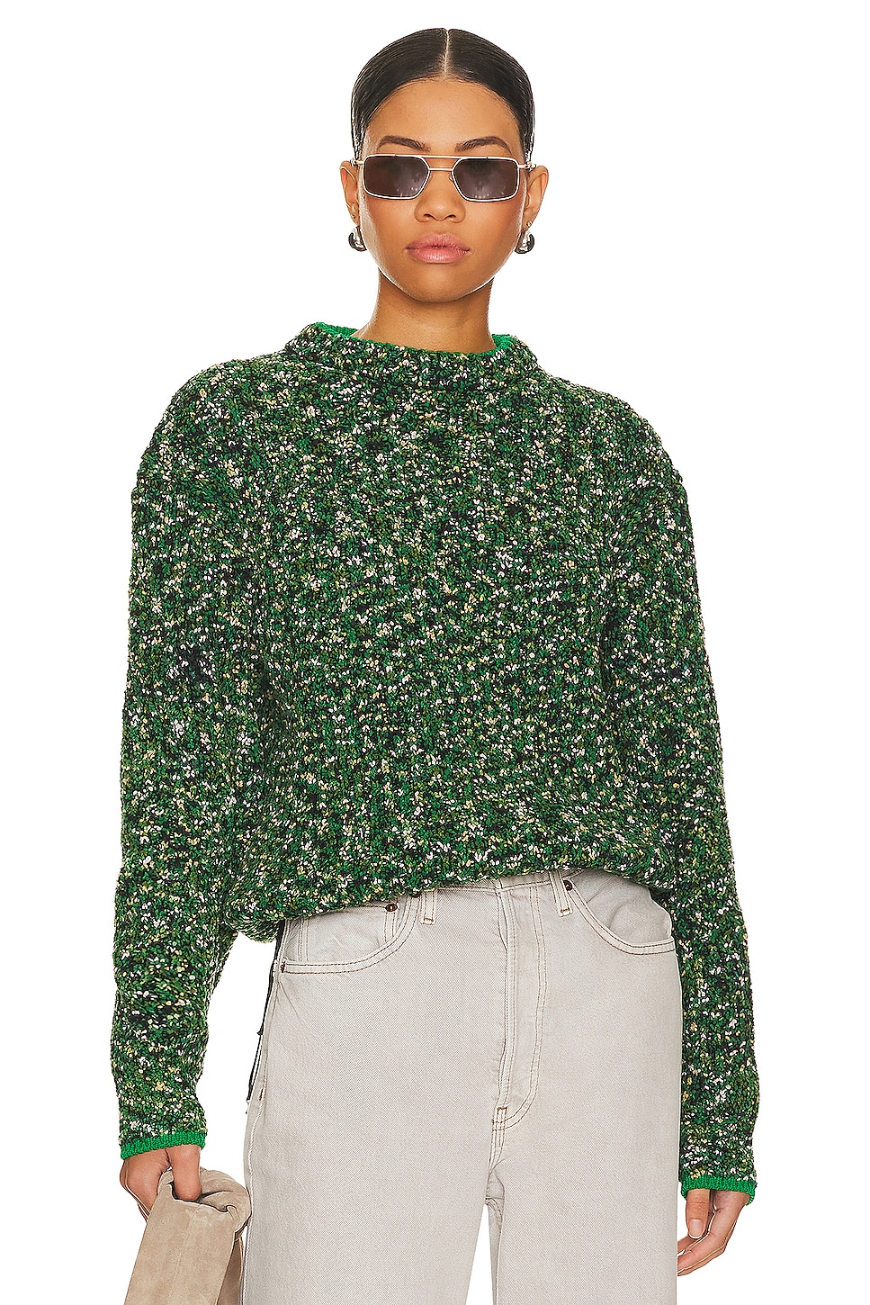 Aztech Mountain Chamberlain Cashmere Crew in Green | REVOLVE