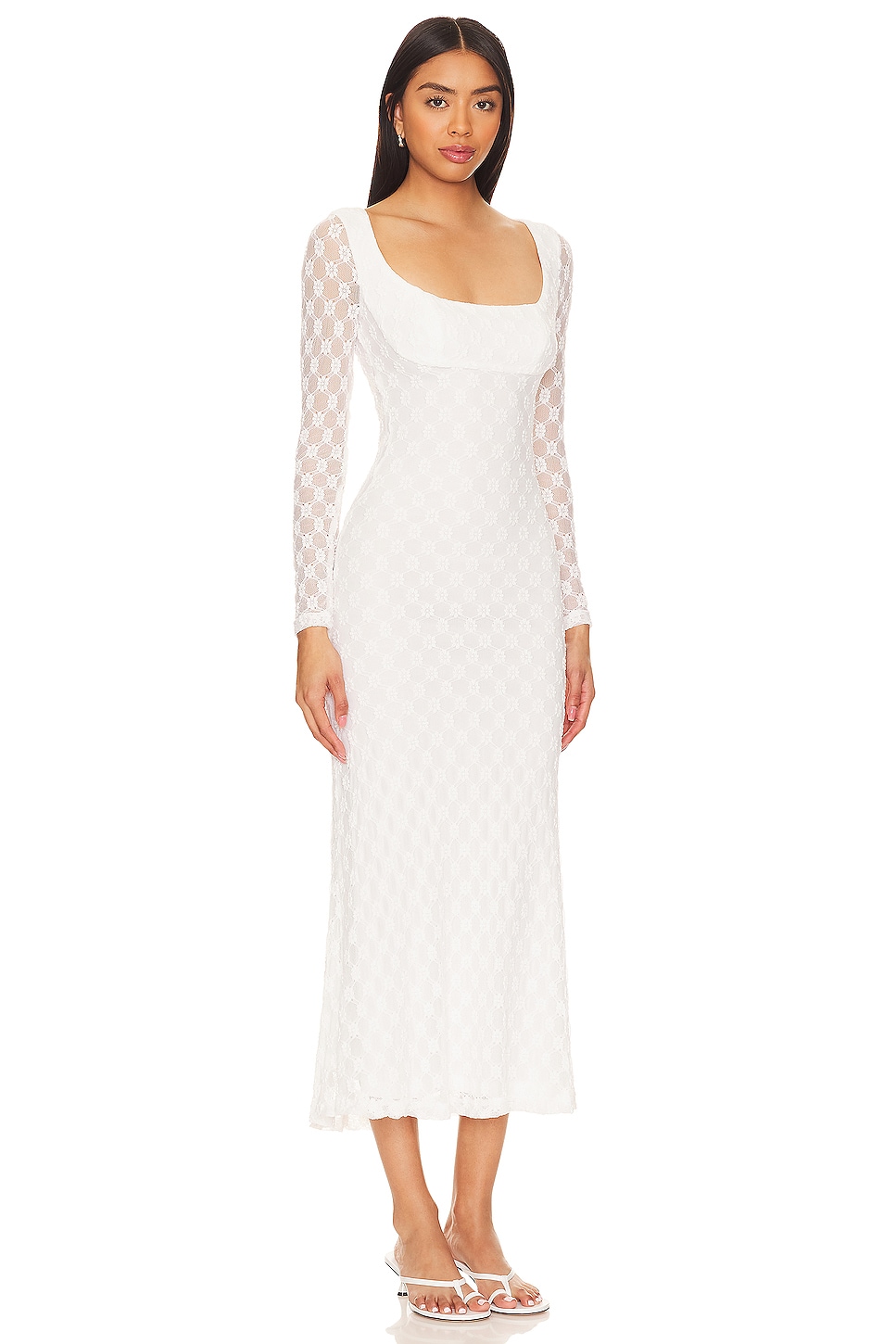 Bardot Adoni Midi Dress in White | REVOLVE