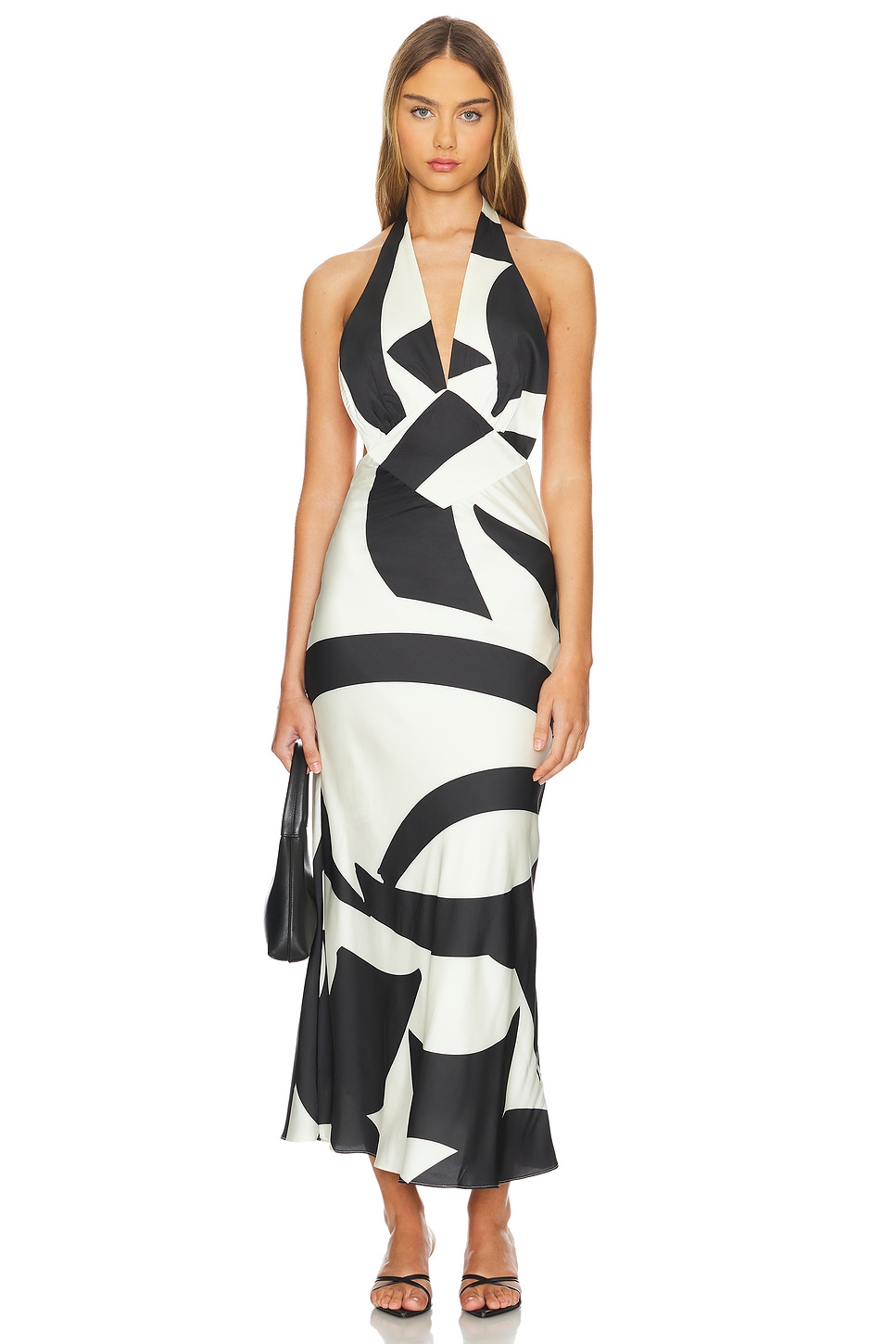 Bardot Citron Midi Dress in Black & Ivory | REVOLVE