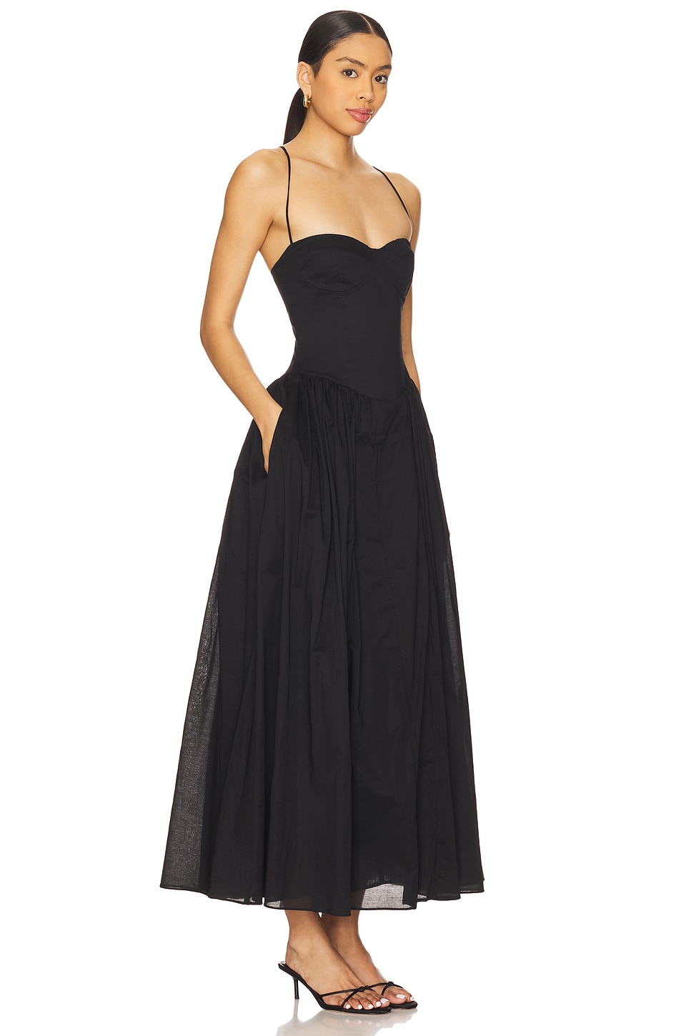 Bardot Estie Cotton Maxi Dress in Black | REVOLVE