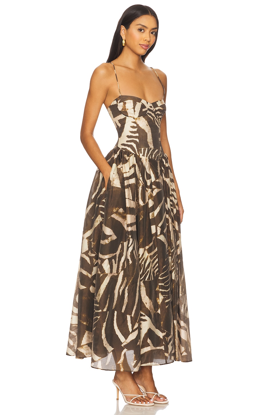 Bardot Estie Printed Maxi Dress in Brown Animal | REVOLVE