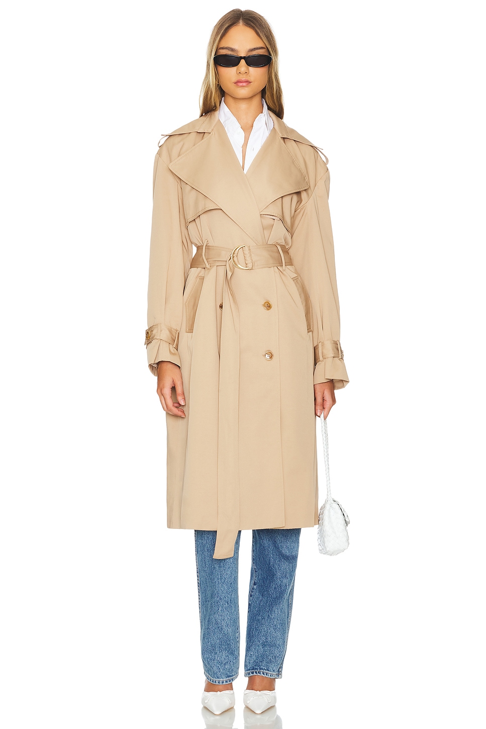 Bardot Halle Trench Coat in Tan | REVOLVE